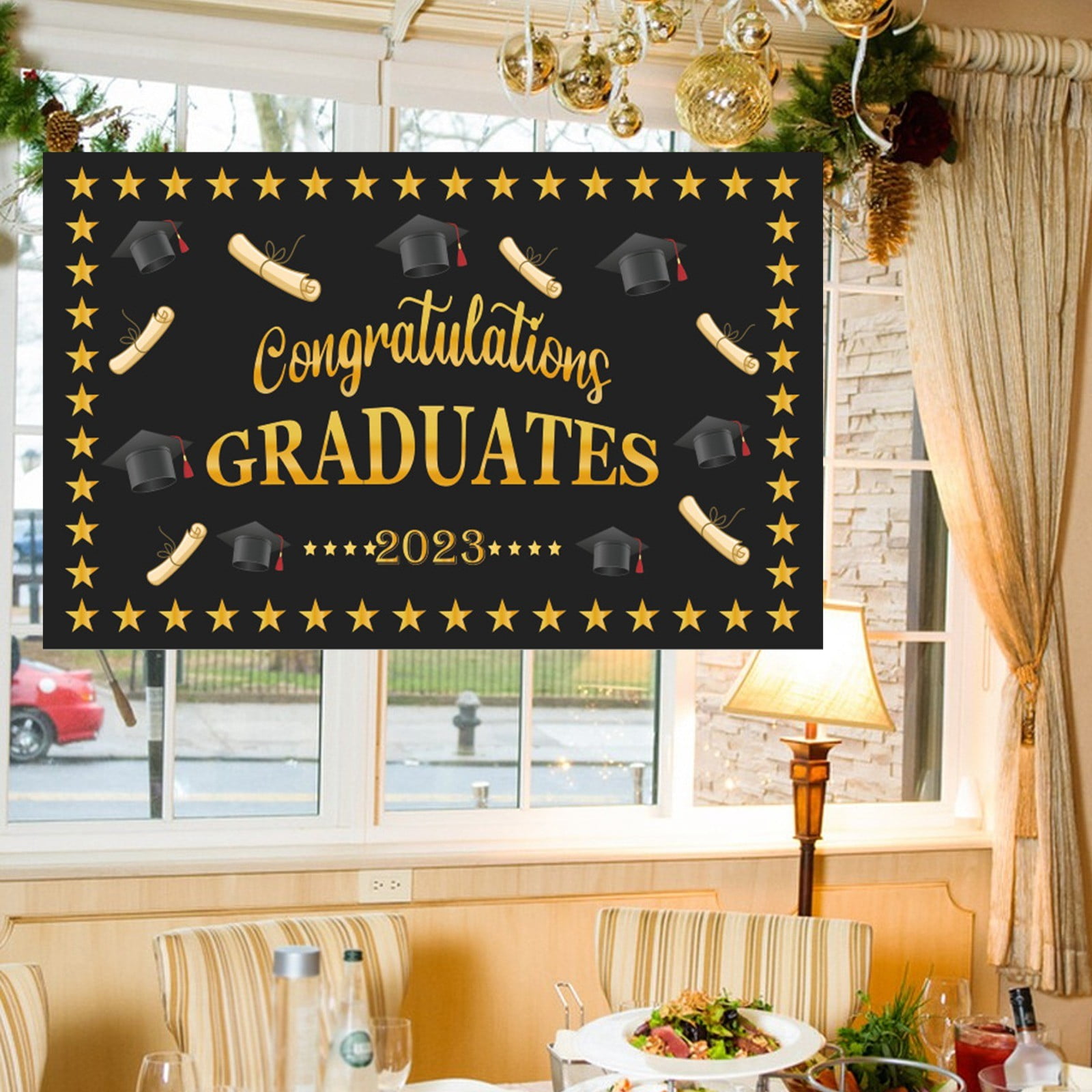 HTHJSCO Flags Banners & Accessories Graduation Season Banner Background ...