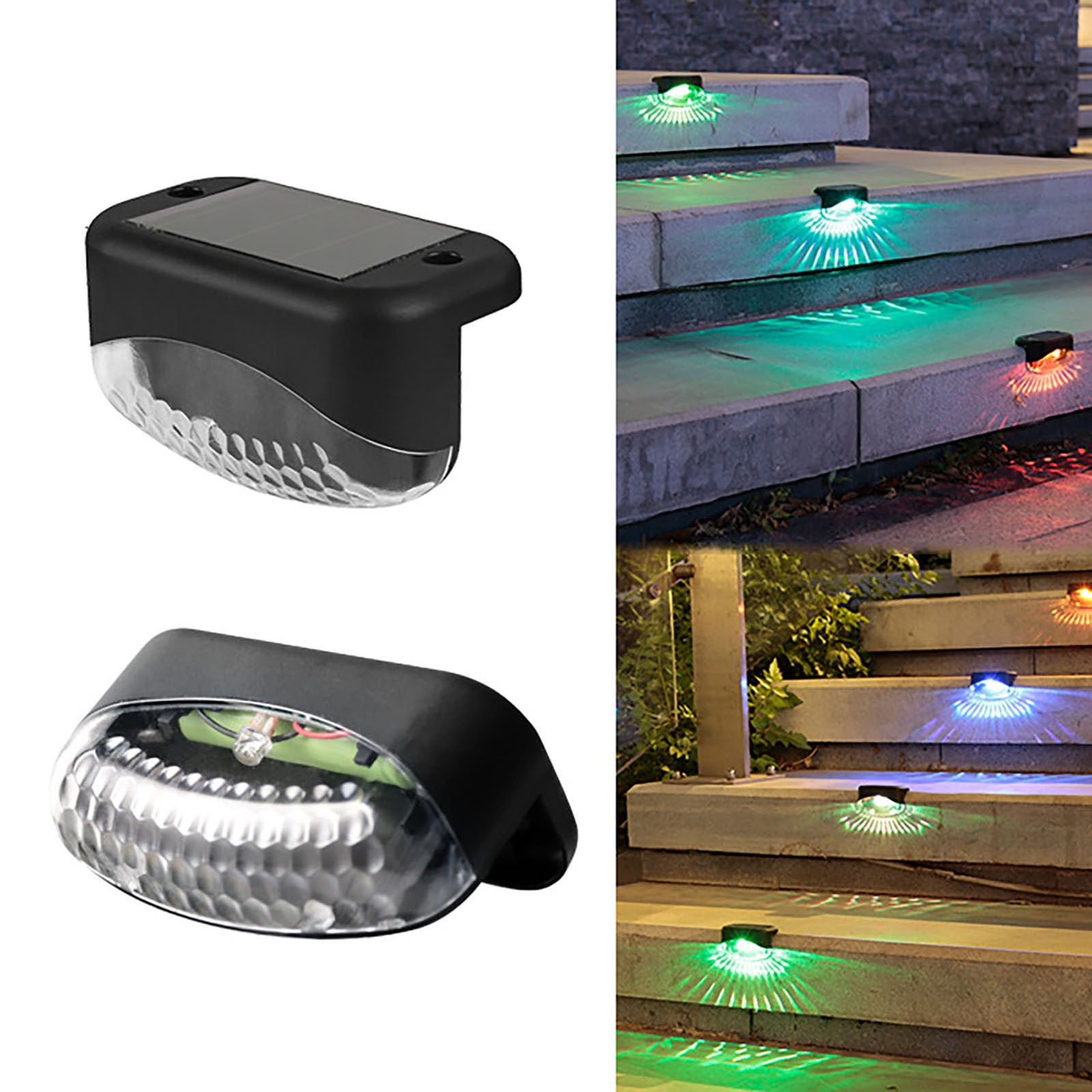 HTHJSCO Garden Lamps Led Solar Lamp Path Staircase Outdoor Wall Light ...