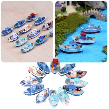 Wooden Mini Boat Model Small Wooden Fishing Boat Small Model Boat for ...