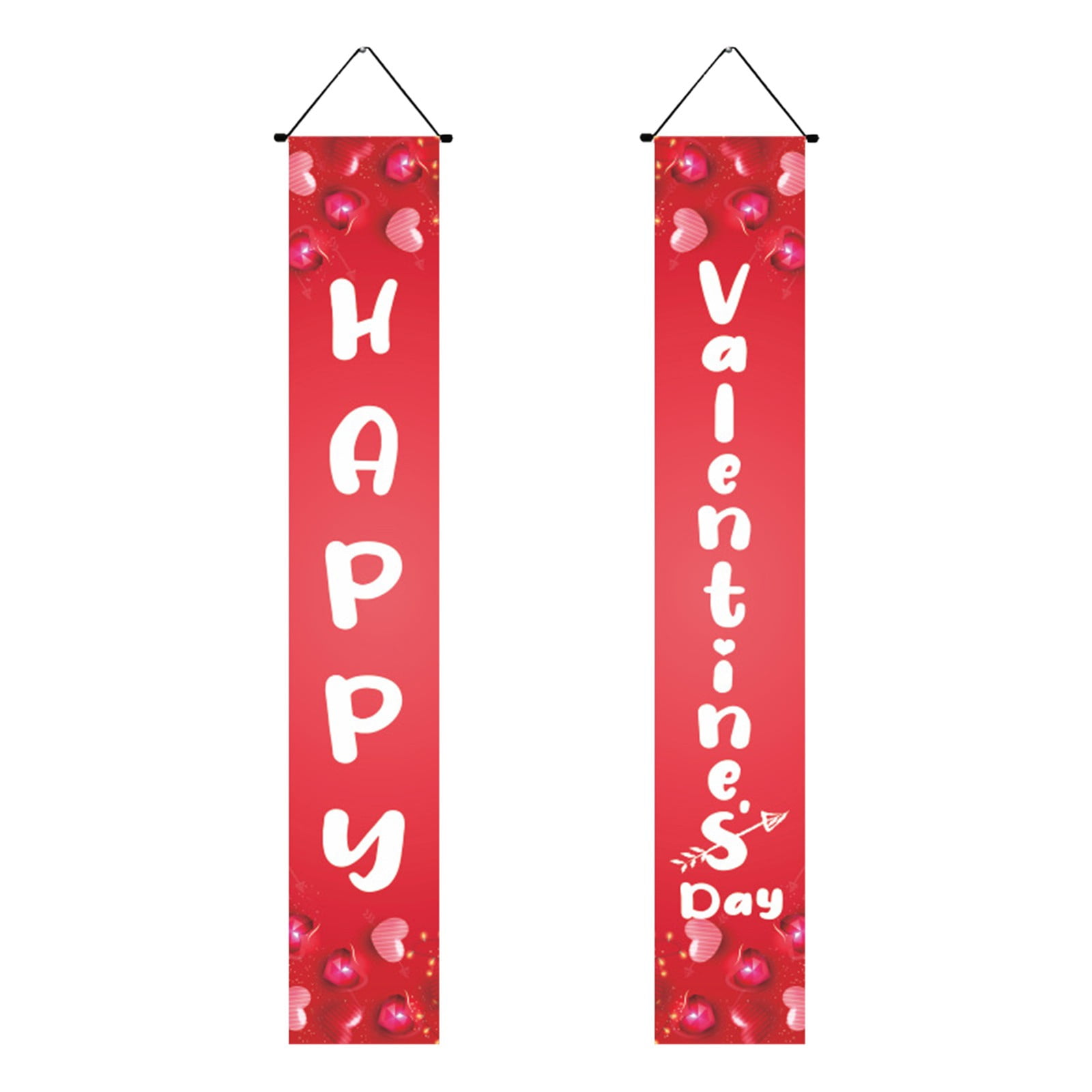 HTHJSCO Valentine's Day Decorated Flag The Porch Of The Couplet ...