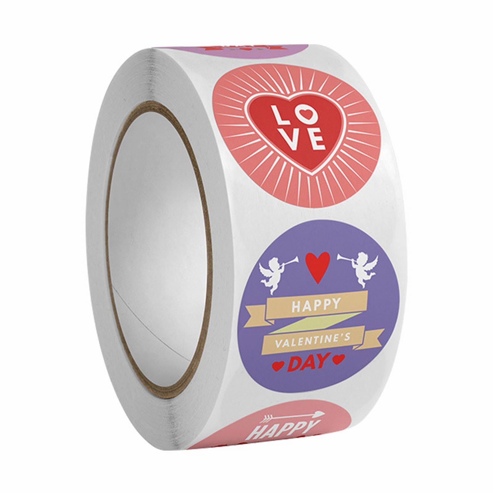 HTHJSCO Valentine's Day Stickers Funky Heart Roll Stickers Valentine's ...