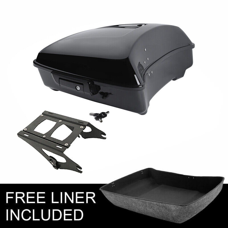 HTHY Black Chopped Trunk Mount Rack Fit For Harley Tour Pak Pack Street ...