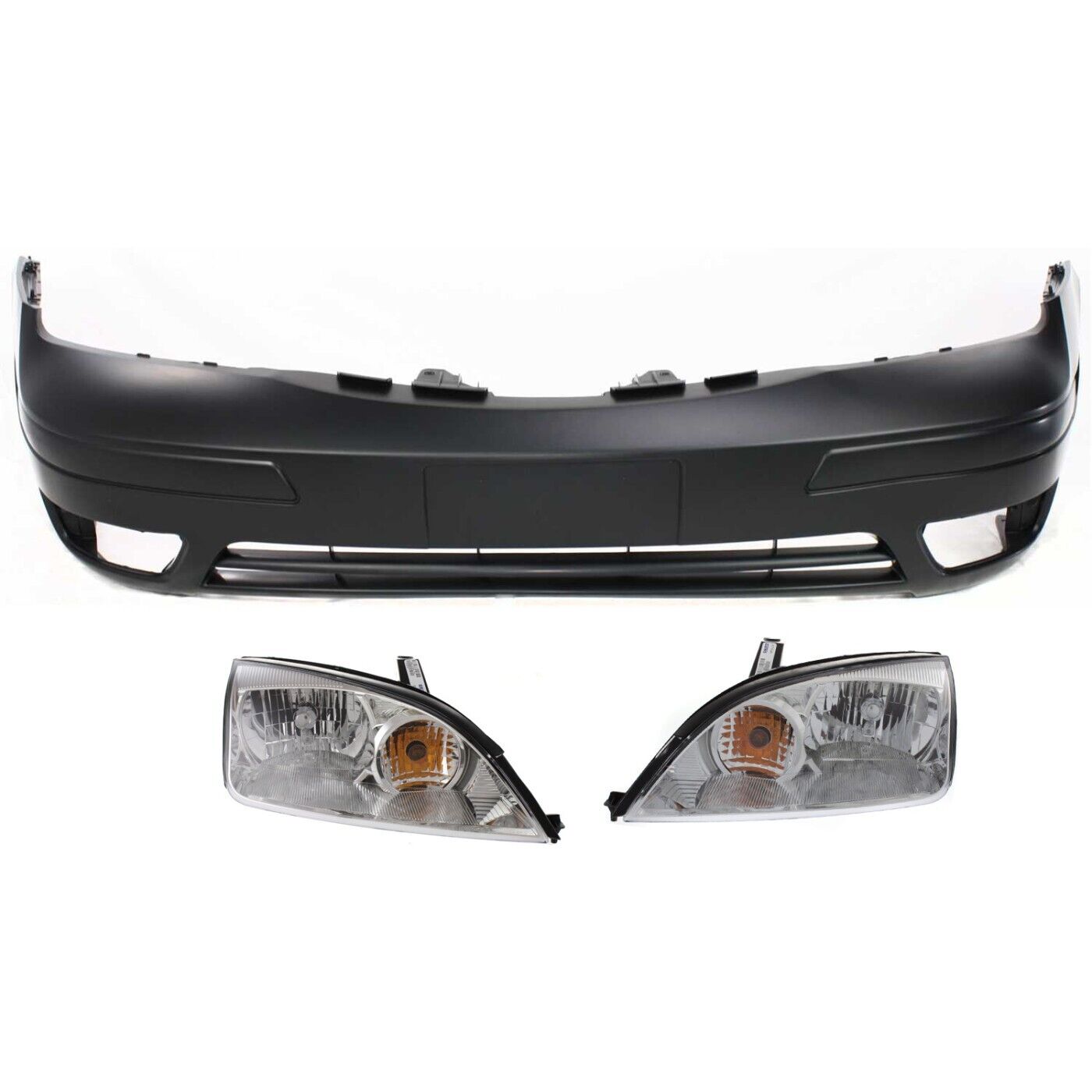 HTHY Bumper Cover Kit For 2005-2007 Focus Front Bumper Cover And ...
