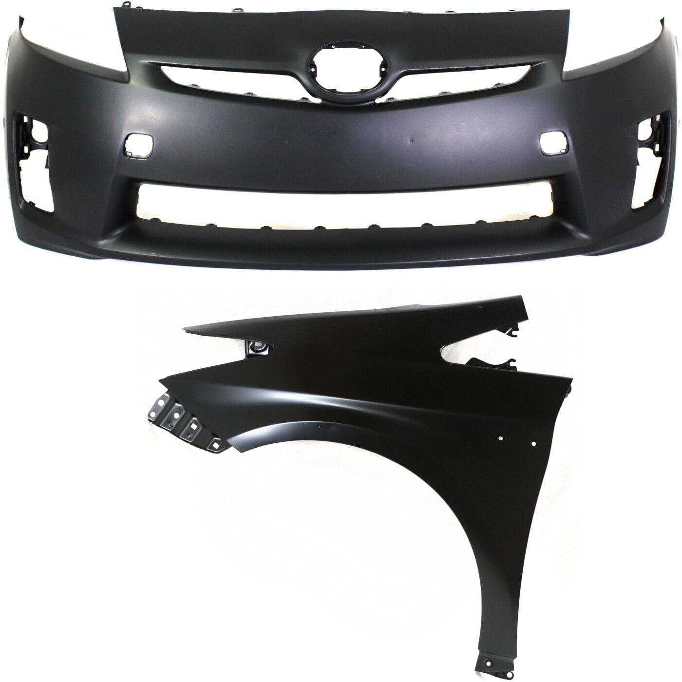 HTHY Bumper Cover Kit For 2010-11 Toyota Prius Front Bumper Cover And ...