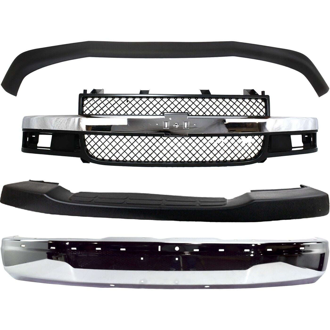HTHY Front Bumper Kit For 2003-2014 Chevy Express 1500 Gmc Savana 1500 ...