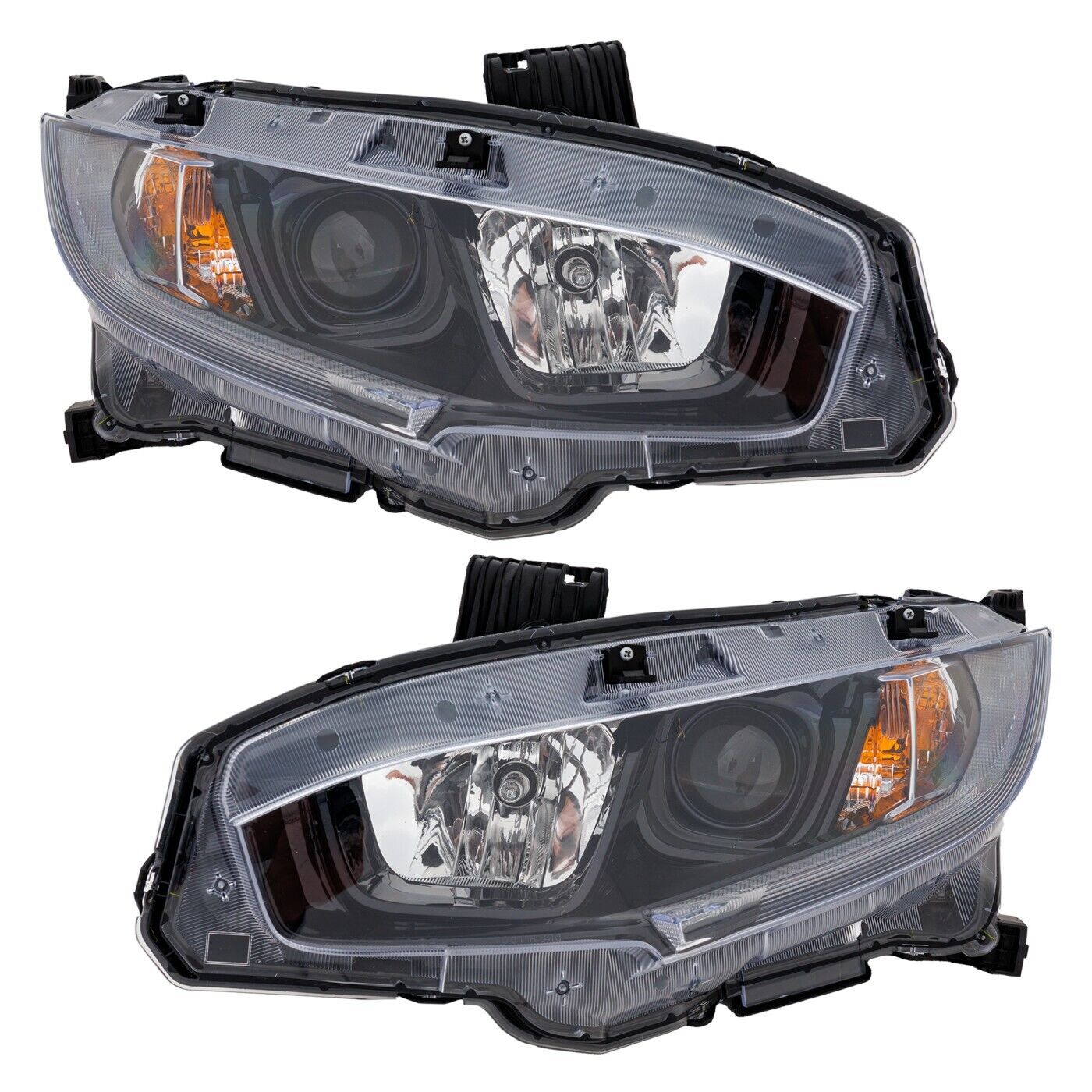 HTHY Headlight Set For 2019-2021 Honda Civic Left Right Lh Rh Halogen ...