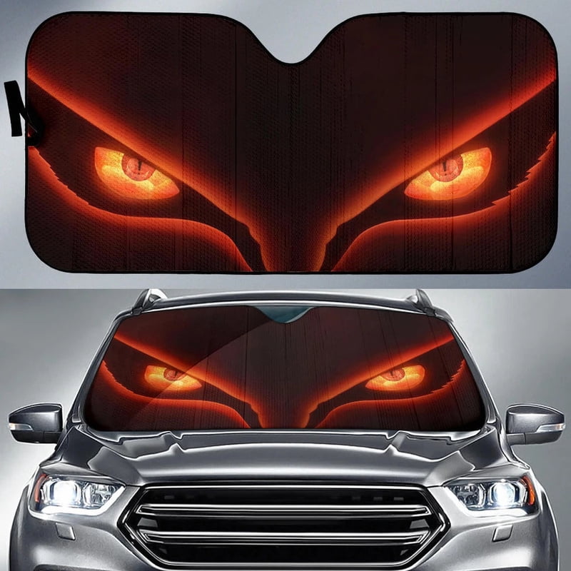 HTJ662HC-3D Cool Anger Eyes Printing Car Shades for Front Windows ...