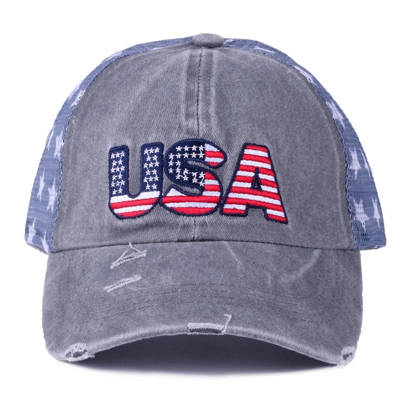 HTM Unisex American Flag Baseball Cap USA Mesh Baseball Cap American ...