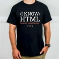 HTML Joke Cotton Programmer Coding Computer Art Graphic Tee Shirt Style ...
