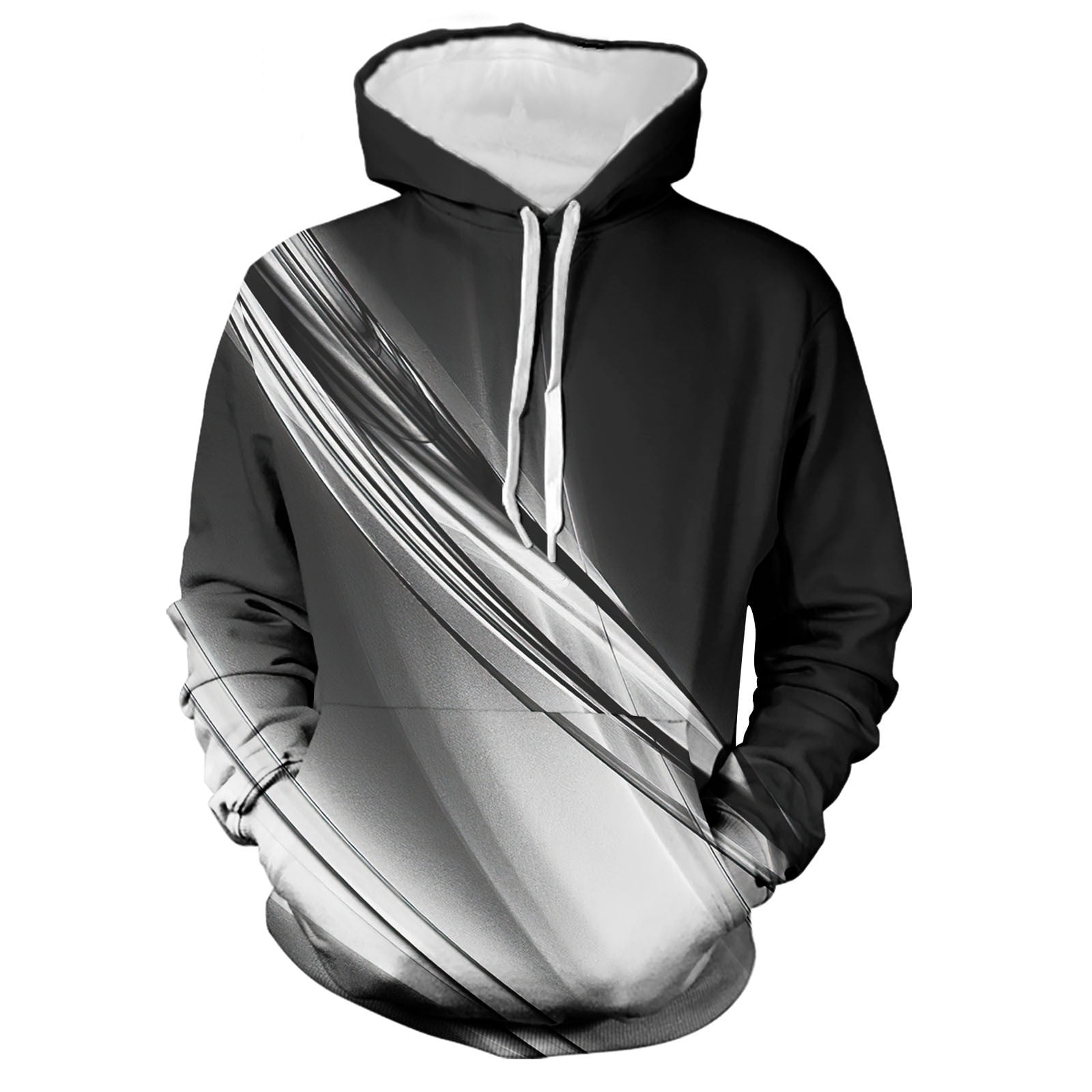 HTNBO Mens Graphic Hoodies Plus Size Hoodies Drawstring 3D Printed ...