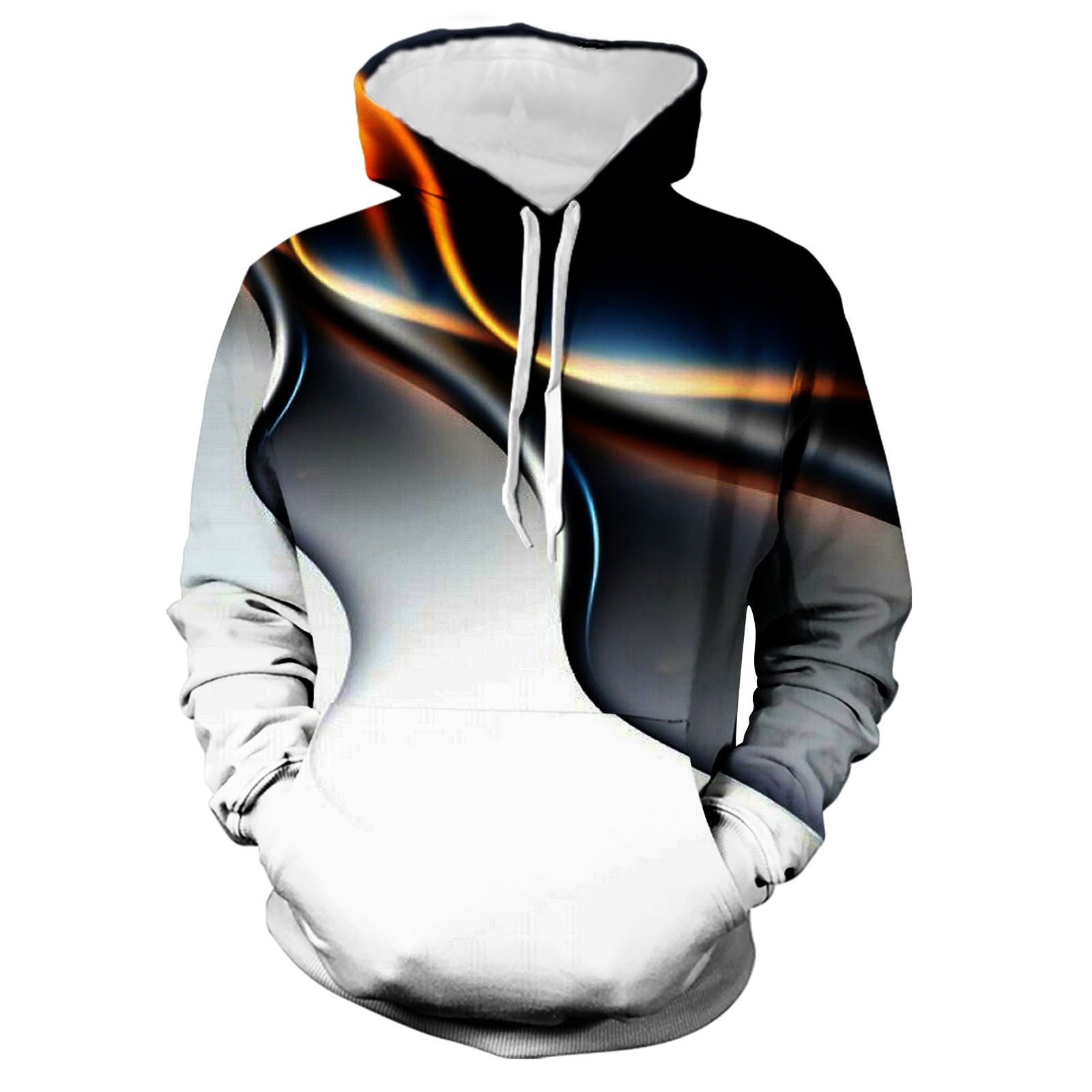 HTNBO Mens Graphic Hoodies Plus Size Hoodies Drawstring 3D Printed ...