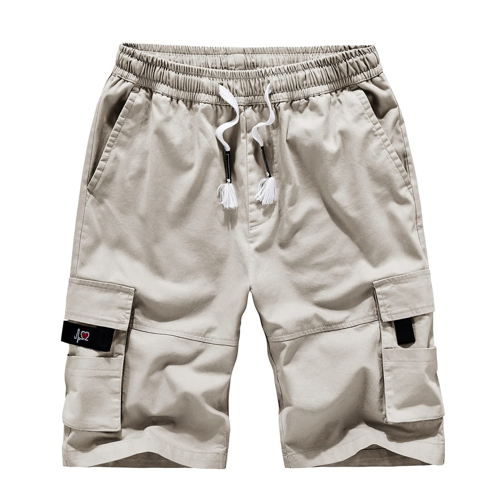 HTNBO Mens with Pockets Bermuda Shorts Plus Size Beach Summer Cargo ...