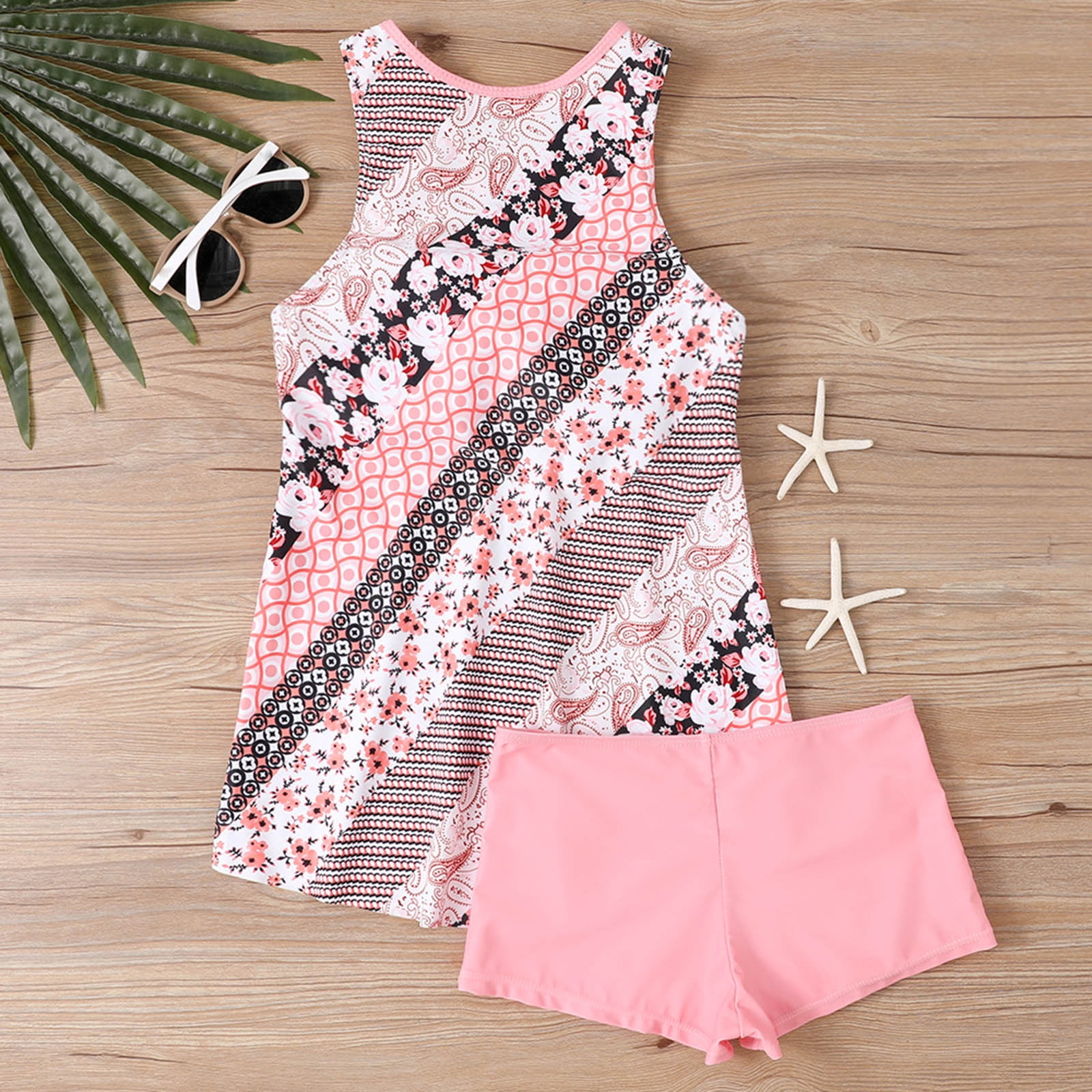 HTNBO Plus Size Tankini Swimsuits for Women 2 Piece Bathing Suit Swim ...