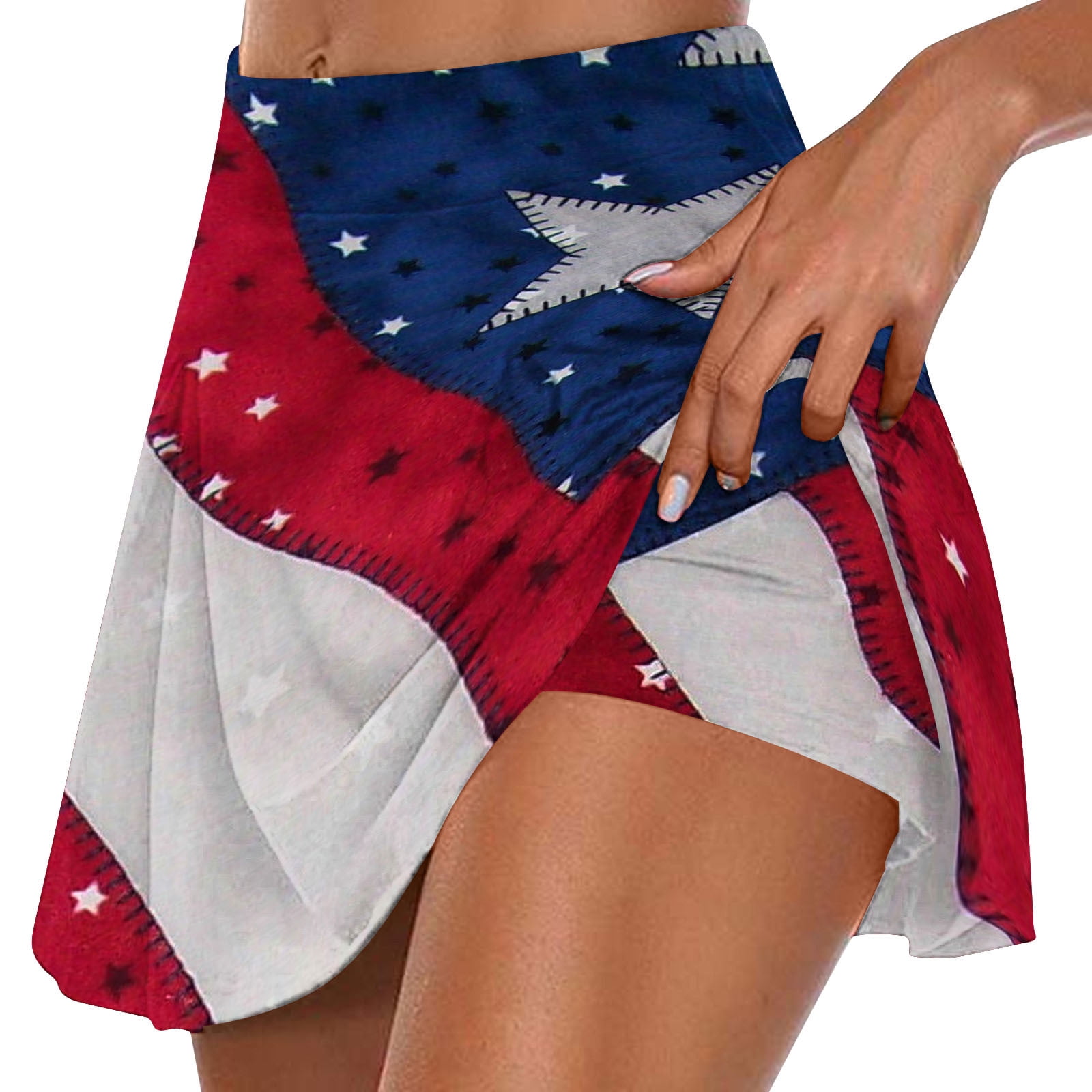 Htnbo Skorts Skirts For Women Summer Athletic Stretchy Elastic Waist