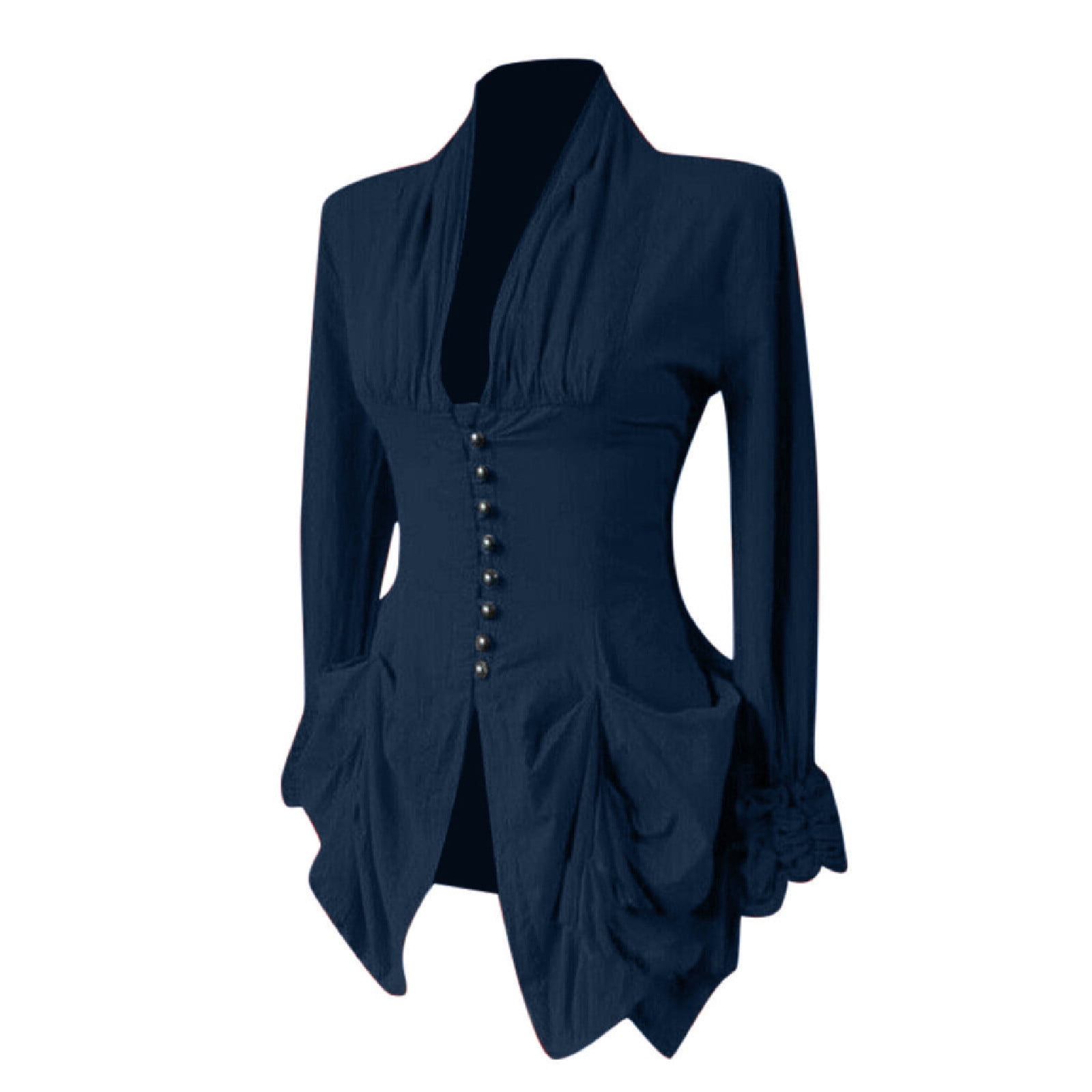 HTNBO Women's Dressy Vintage Renaissance Victorian Blouse Medieval ...