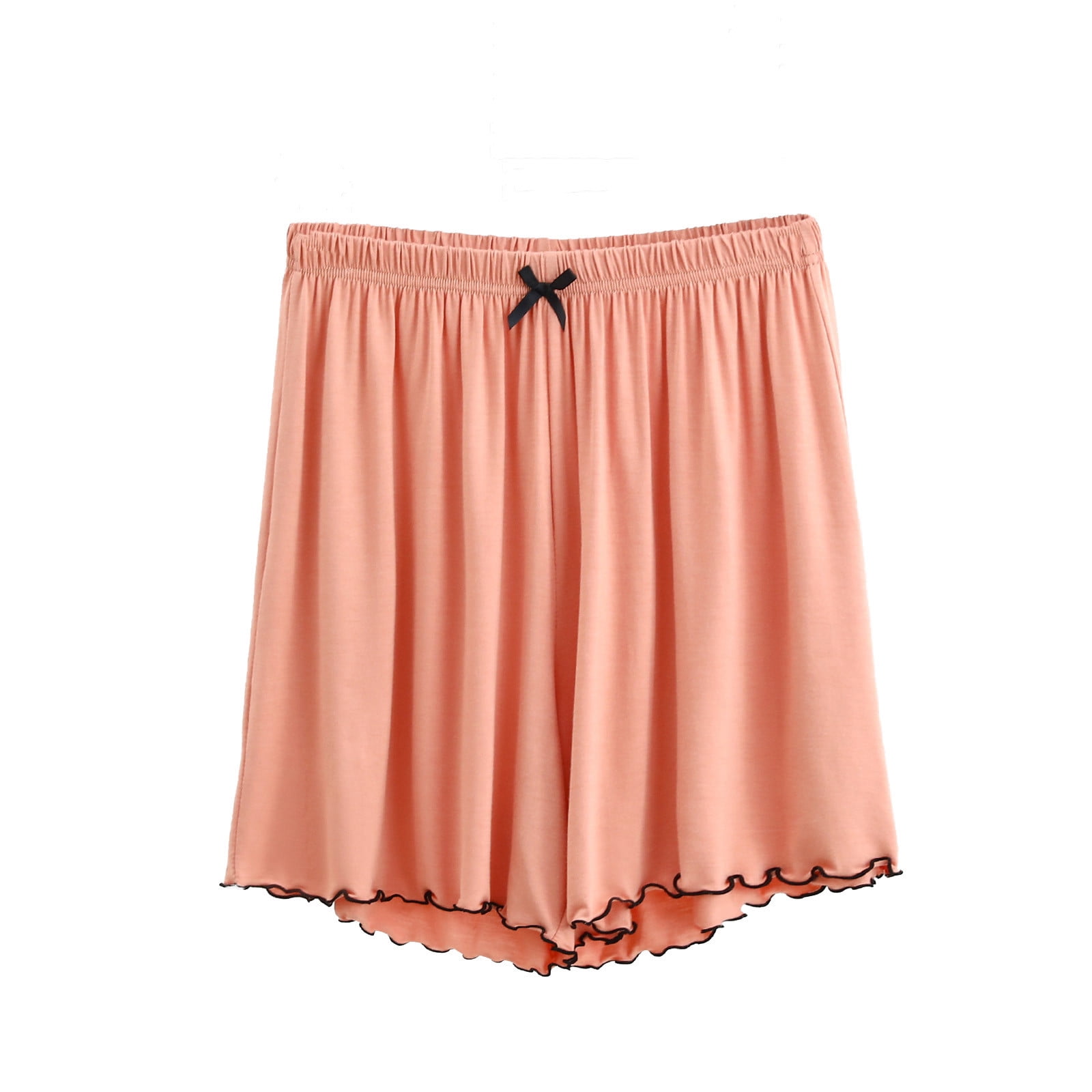 Htnbo Womens Wide Leg Shorts Smocked Elastic Waist Flowy Palazzo Lounge Shorts Loose Shorts