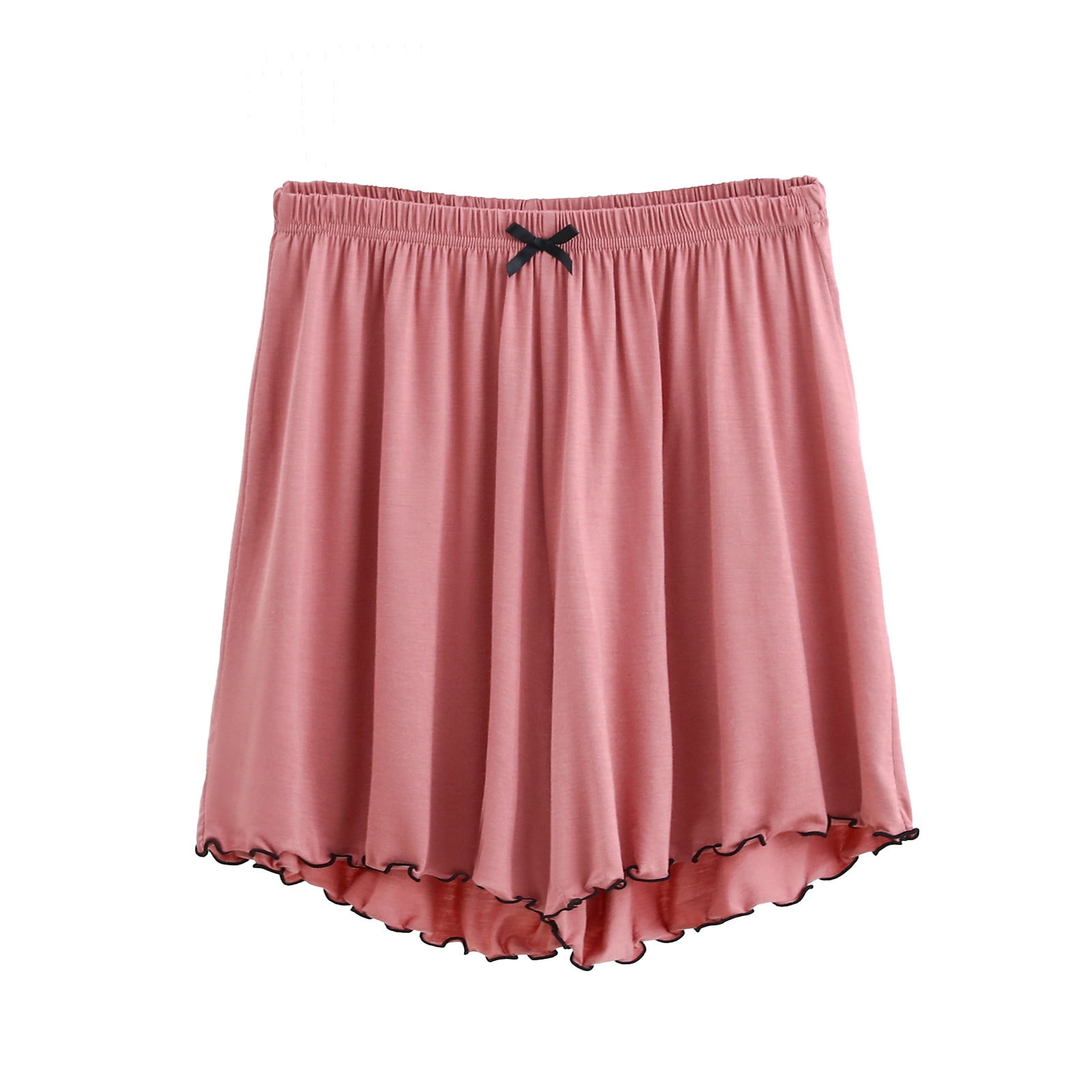 Htnbo Womens Wide Leg Shorts Smocked Elastic Waist Flowy Palazzo Lounge Shorts Loose Shorts