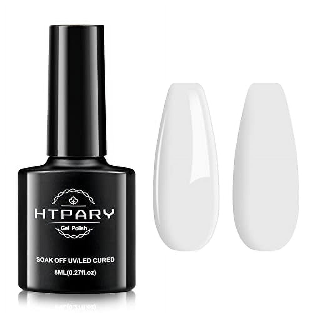 Htpary Gel Nail Polish White Color Long Lasting Gel Polish Soak