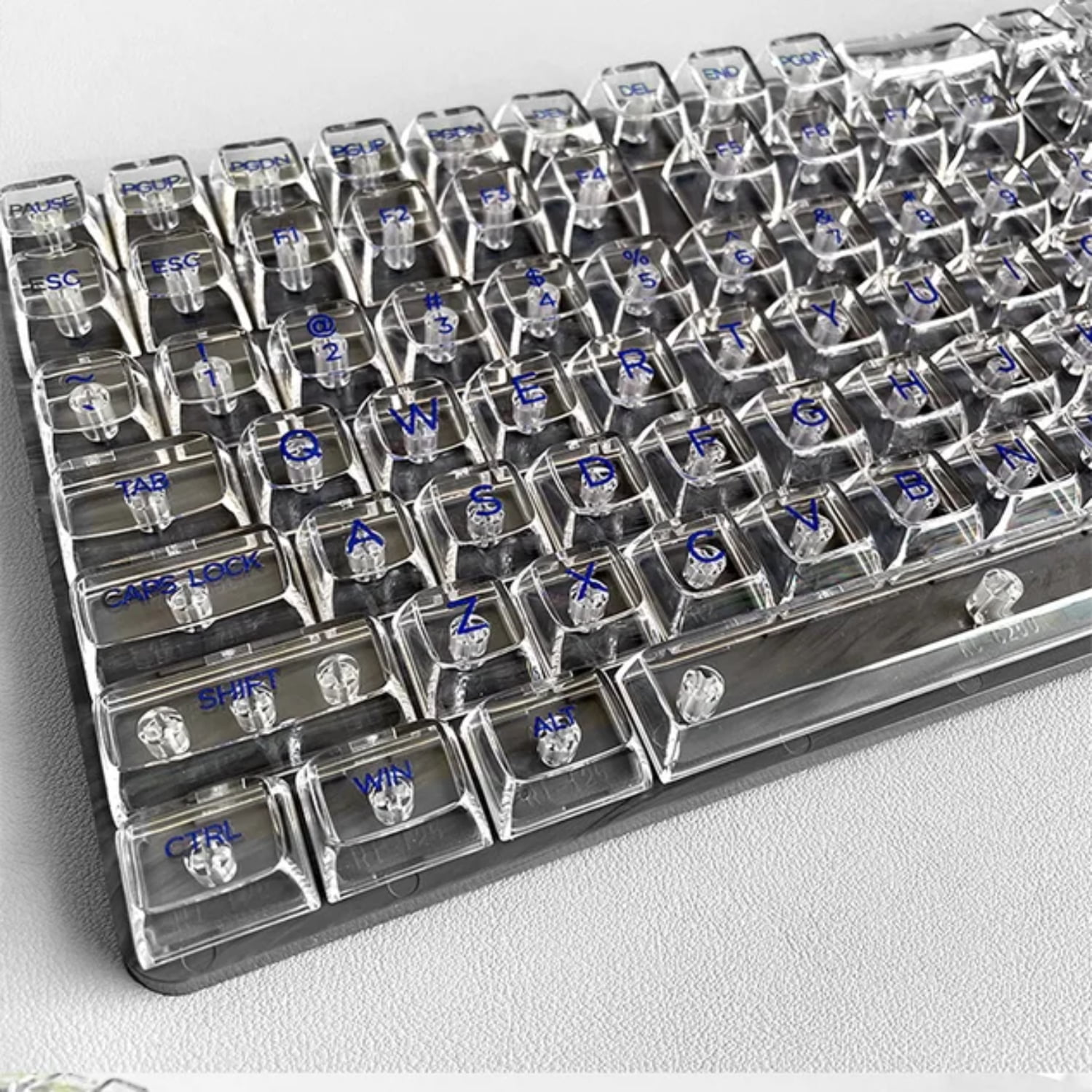 HTPEIXT 132 Keys Crystal Transparent ISO Layout Keycaps For MX Switch ...