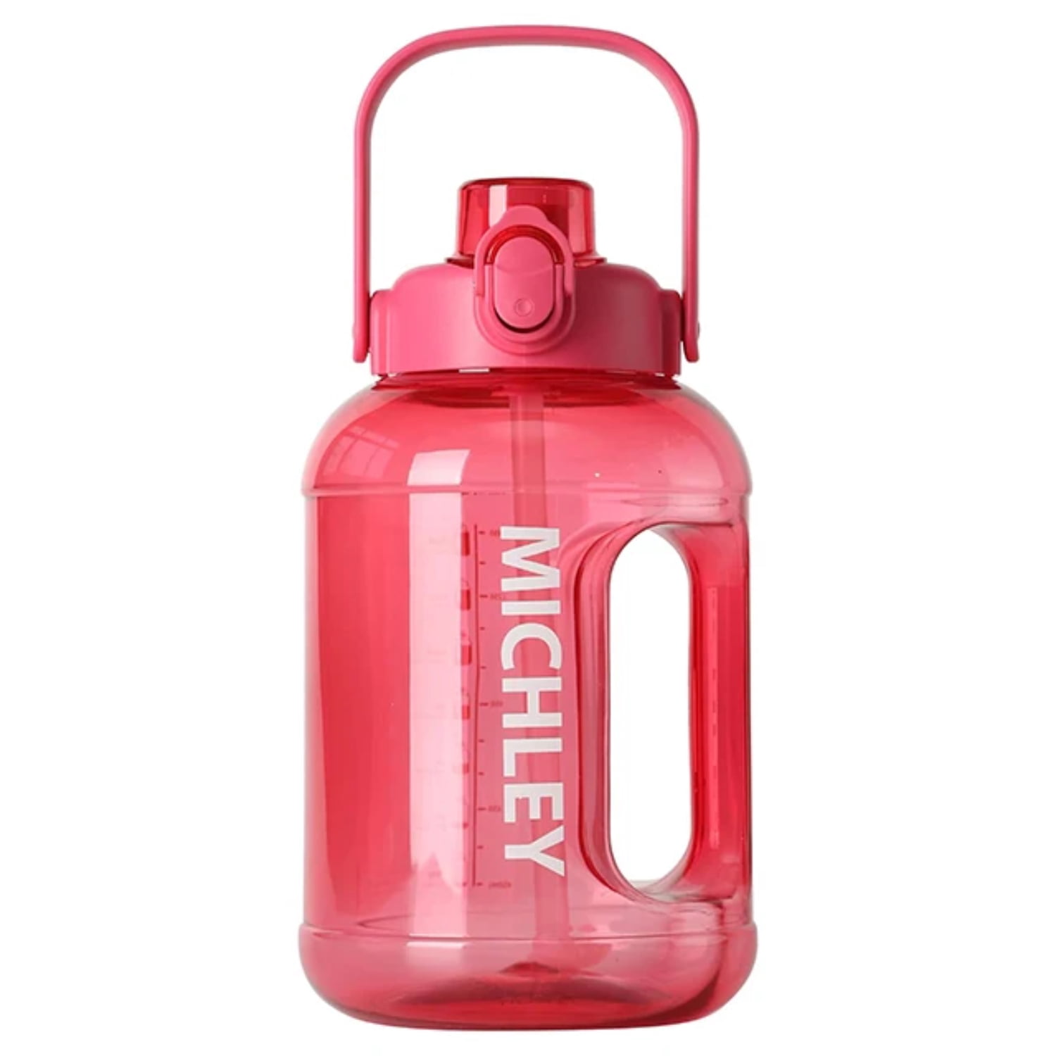 HTPEIXT Big 2 Liters Plastic Sports Fitness Water Bottle with Straw ...