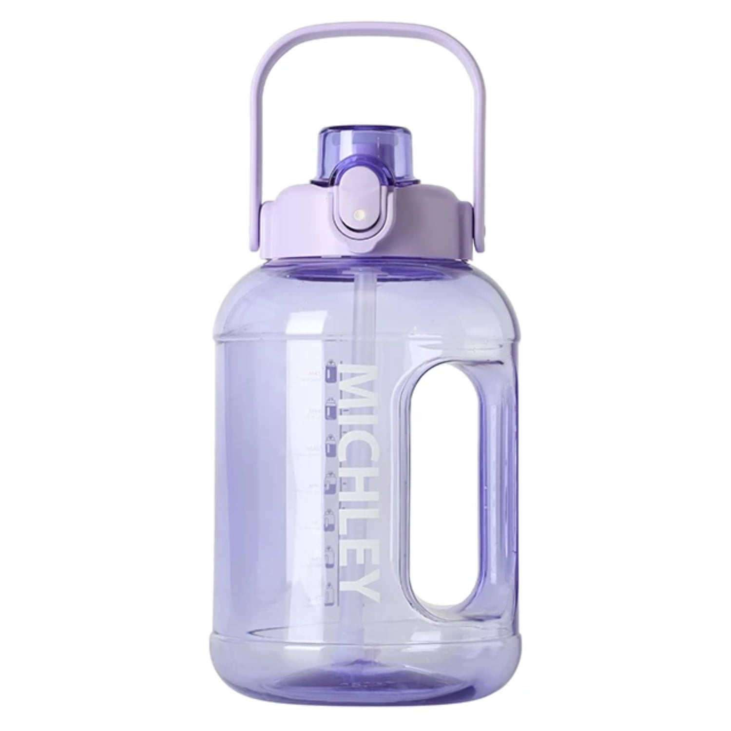 HTPEIXT Big 2 Liters Plastic Sports Fitness Water Bottle with Straw ...