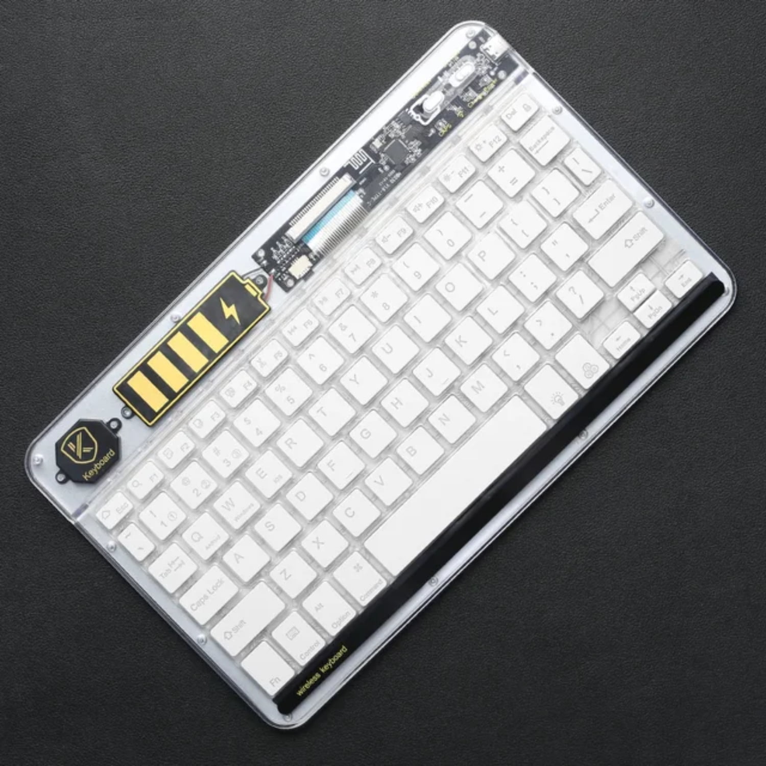 HTPEIXT Bluetooth-Compatible Wireless Keyboard Multi-Color Backlit Portable Rechargeable for iOS ...