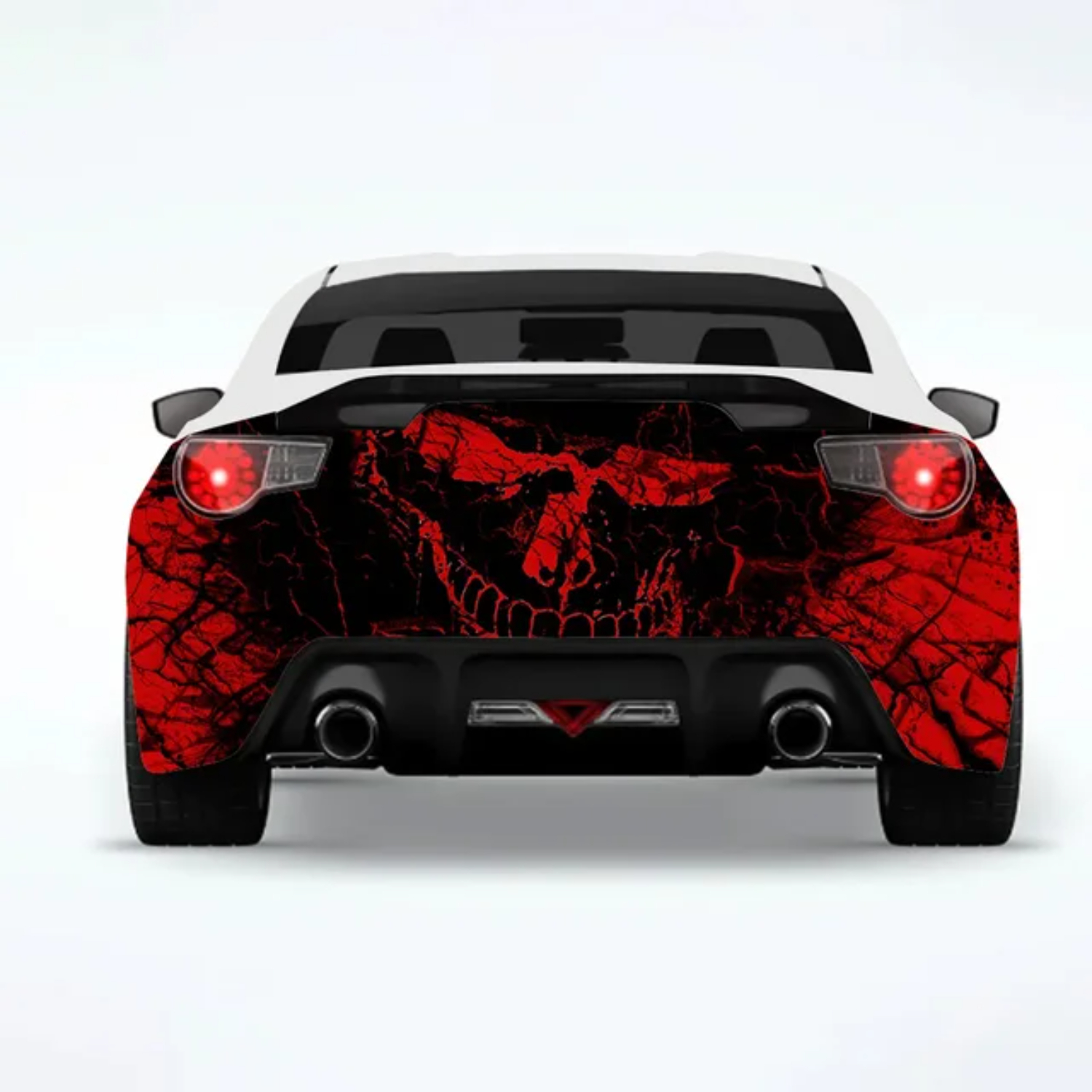 HTPEIXT Dark Skull Design Car Wrap Rear Car Stickers The Cars Decal Car ...