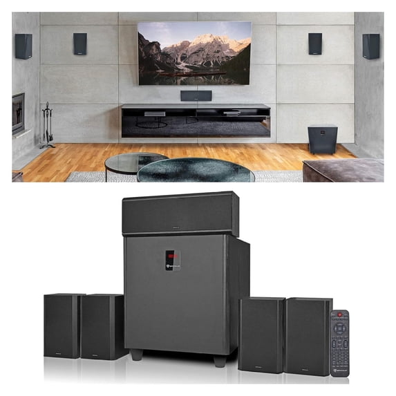 HTS820 1500W 5.1 Channel Home Theater System with 8