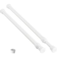 Spring Tension Curtain Rod, Adjustable 24-43inch, White, No-Drill ...