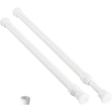 1 Pcs Tension Rod 24 To 43 Inch White Spring Rod Small Curtain Rods ...