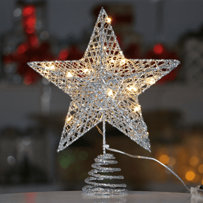 HTSQYL Christmas Tree Topper Star LED Lights Star Treetop Battery ...