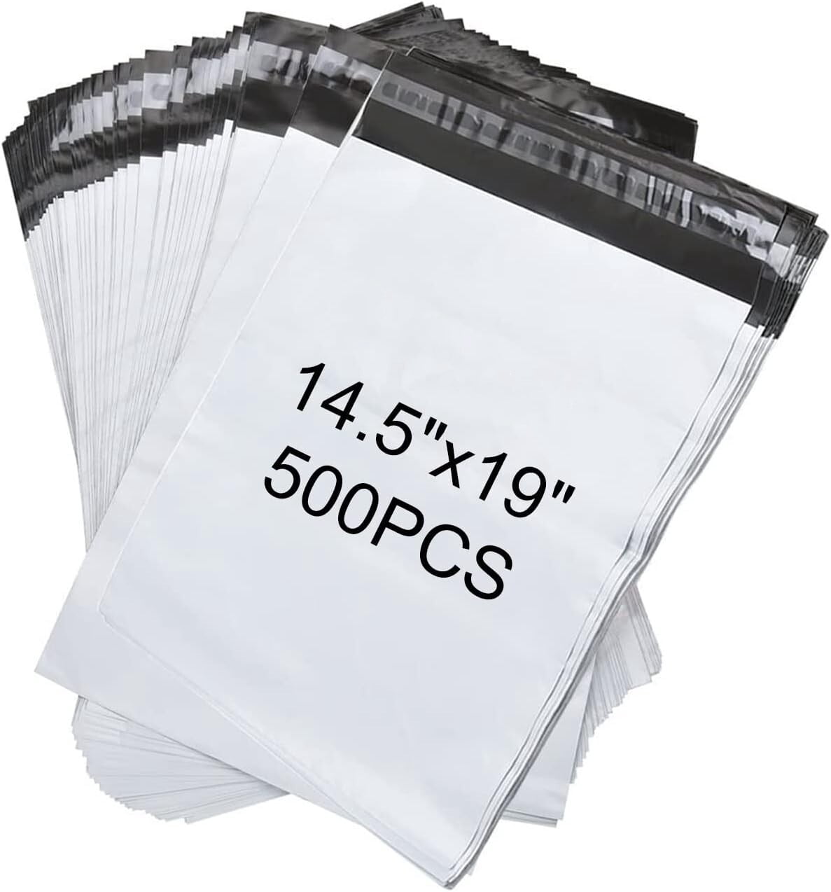 HTSQYL Large Poly Mailers 14.5x19'' 500Pc, Waterproof Shipping Bags for ...