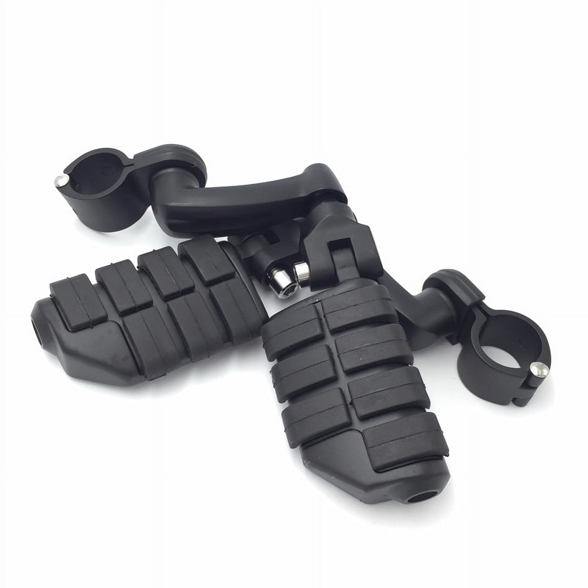 HTT-MOTOR Black Adjustable Dually Highway P-Clamps Large Footpeg ...