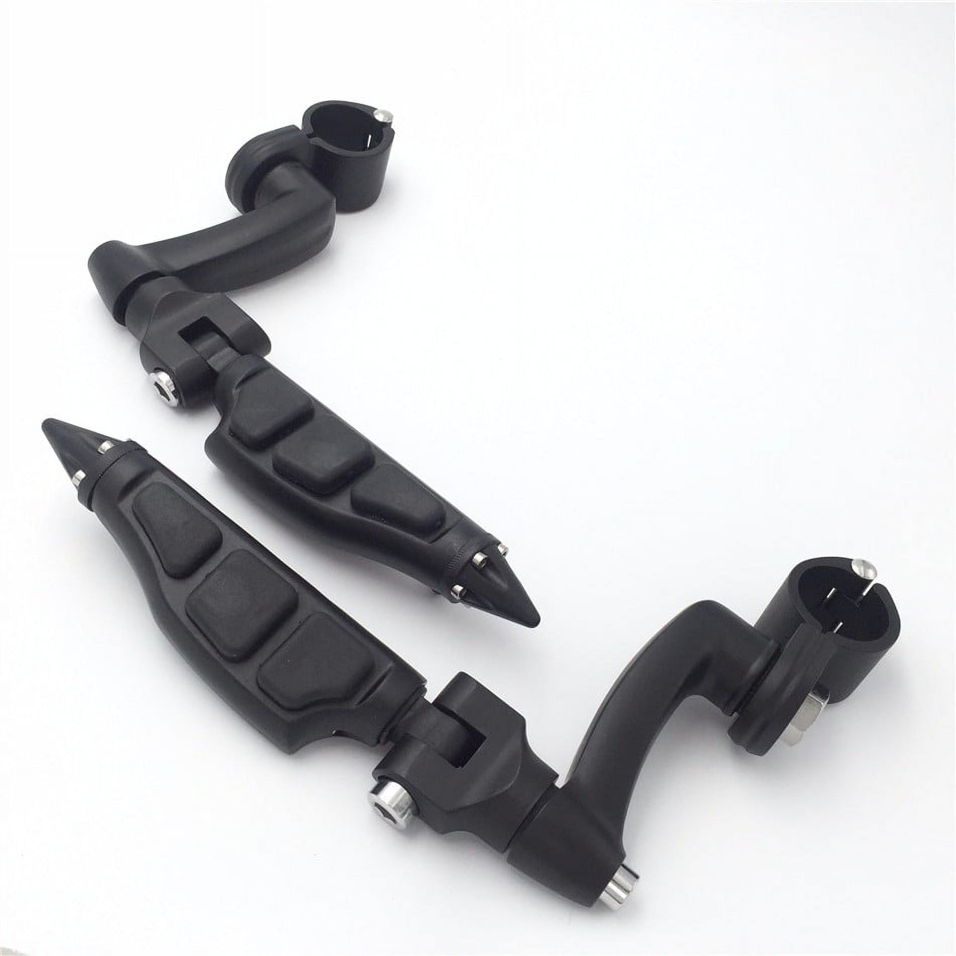 HTT-MOTOR Black Adjustable Peg Mounting Kit Stiletto Shape Foot Peg Footrest For Harley Davidson ...