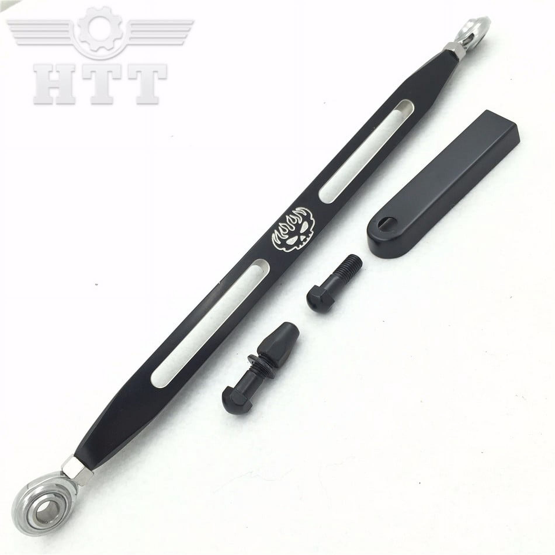HTT-MOTOR Black CNC Skull Flame Engraved Emblem Shift Linkage For ...