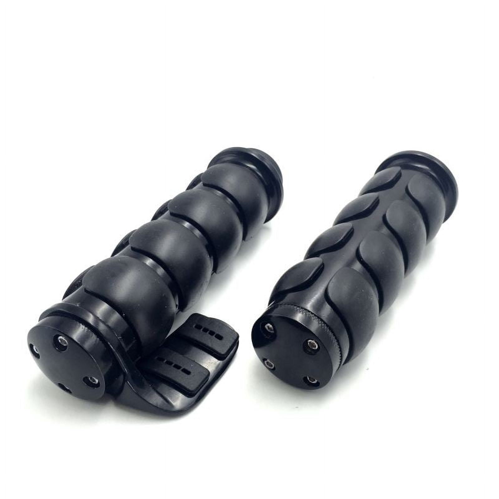 HTT-MOTOR Black Rubber Hand Grips 1" 25mm Pair For Harley Davidson ...