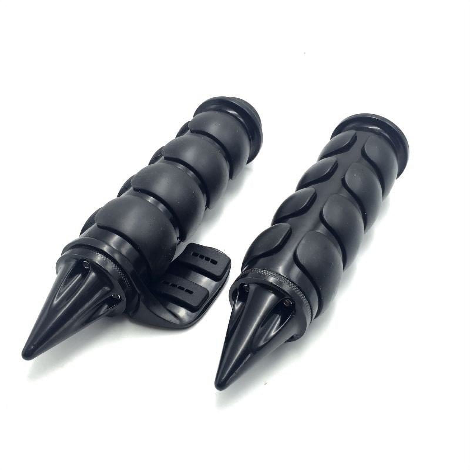 HTT-MOTOR Black Spike 1" 25mm Rubber Hand Grip With Contoured Throttle ...