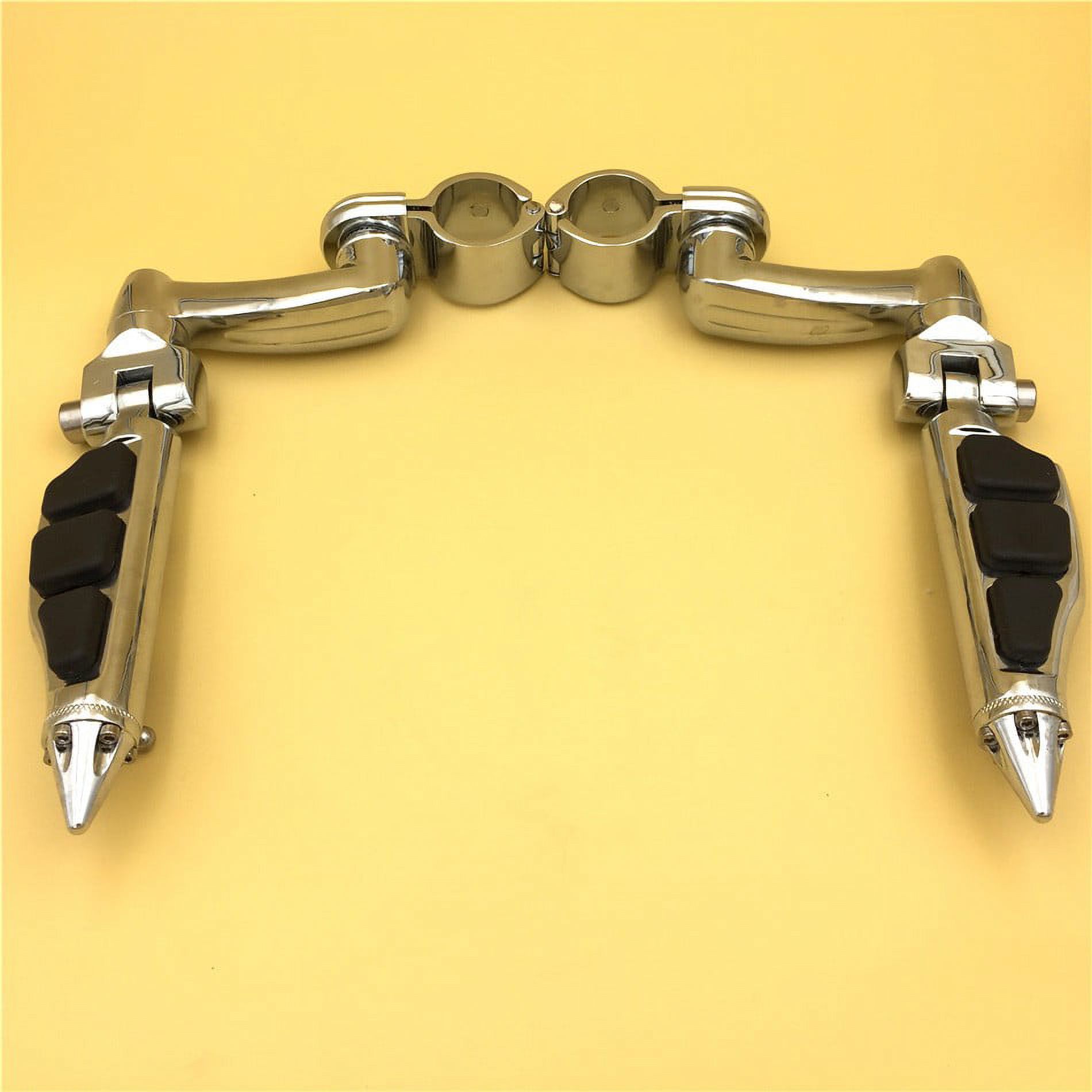 HTT-MOTOR Chrome 360 Adjustable Peg Mounting Kit Stiletto Shape Foot Peg For Honda GoldWing ...
