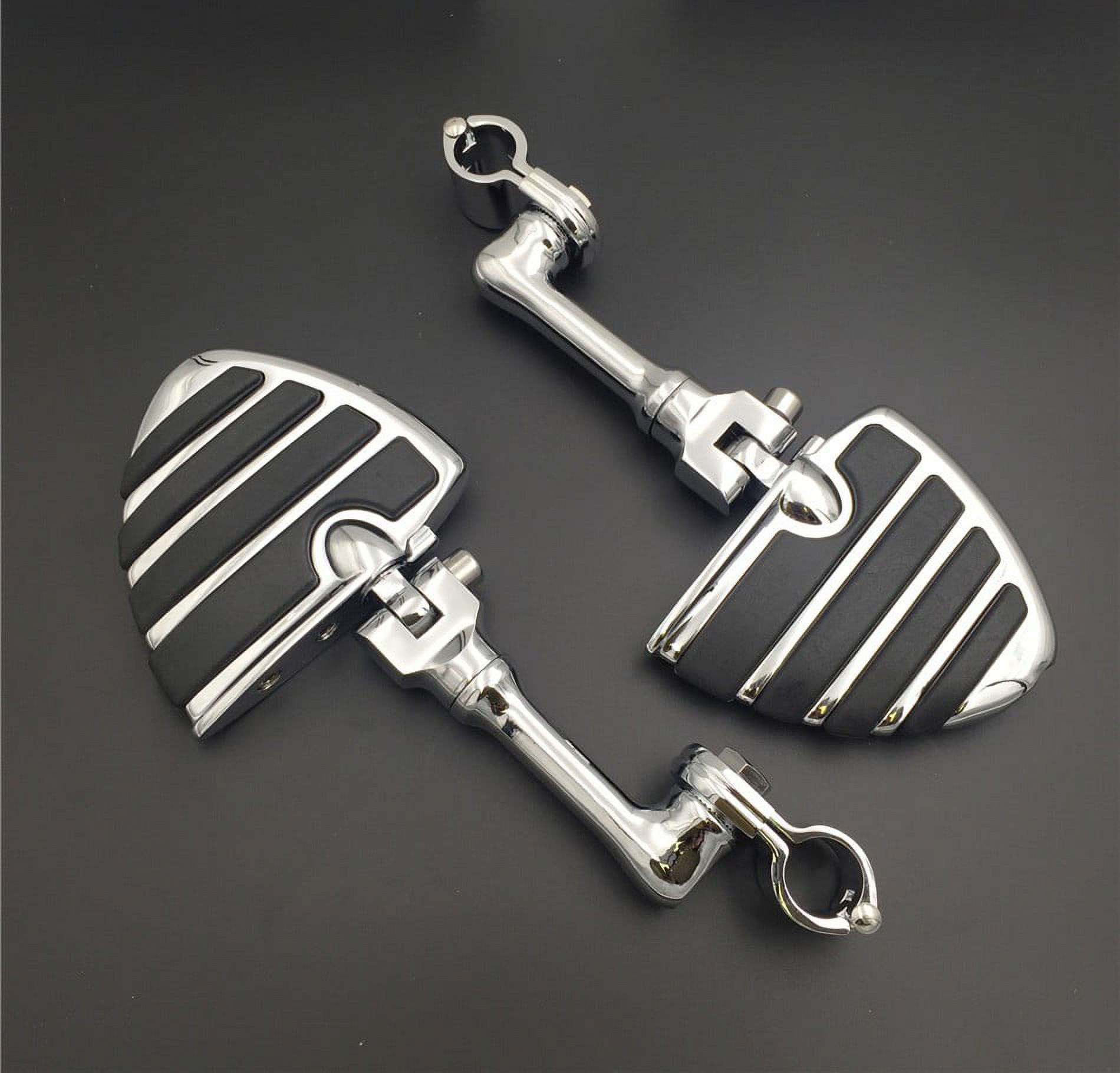 HTT-MOTOR Chrome Long Angled Adjustable Peg Mounting Kit U Shape ...