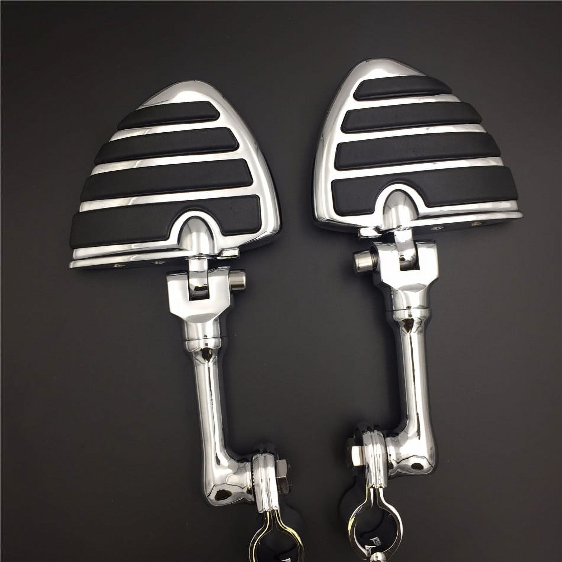 HTT-MOTOR Chrome Peg Mounting Kit with U Shape Foot Peg Footrest For ...