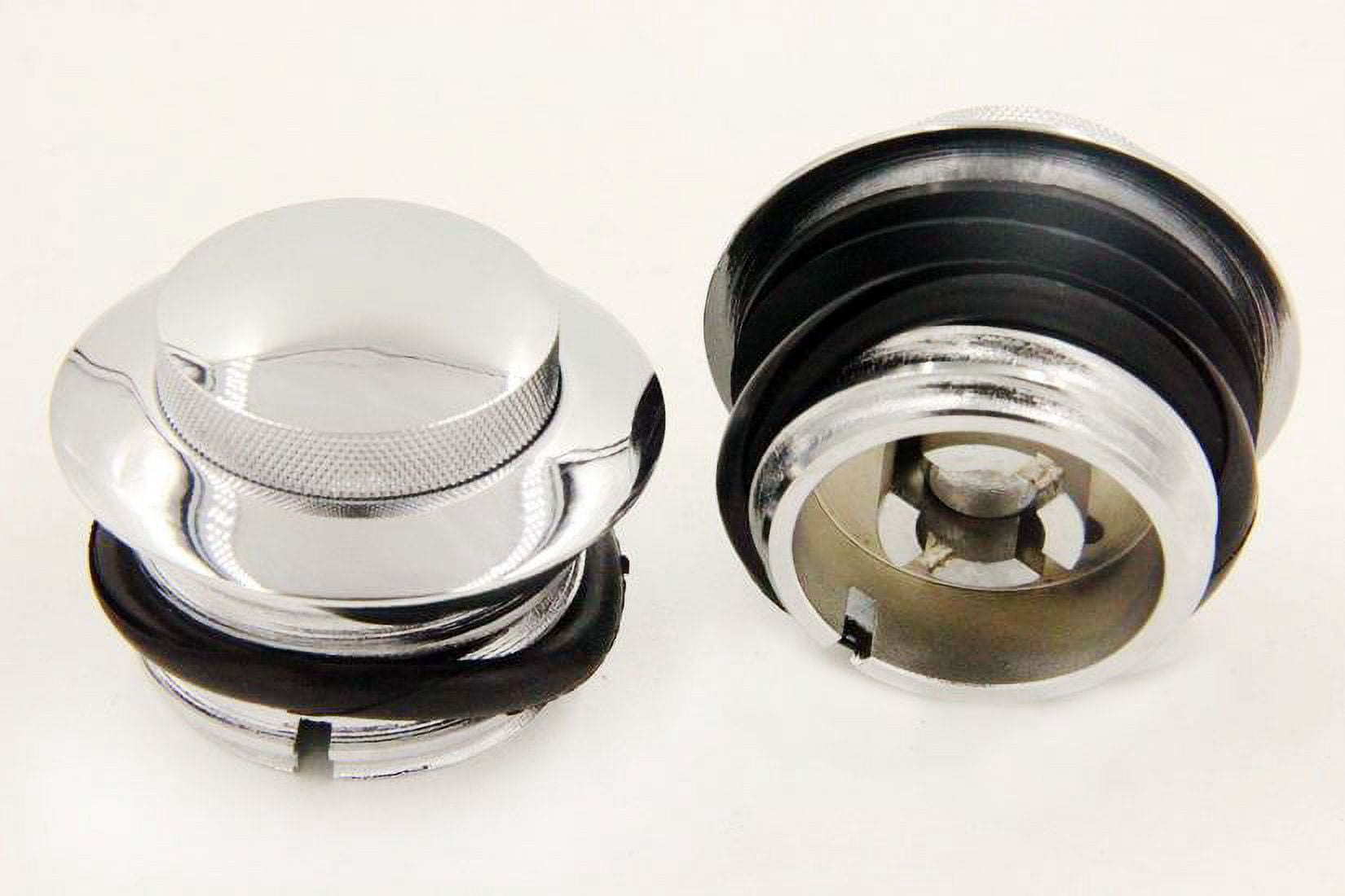 HTT-MOTOR Chrome Pop Up Gas Cap Vented Fuel Tank Cap Set For 1982-2010 ...