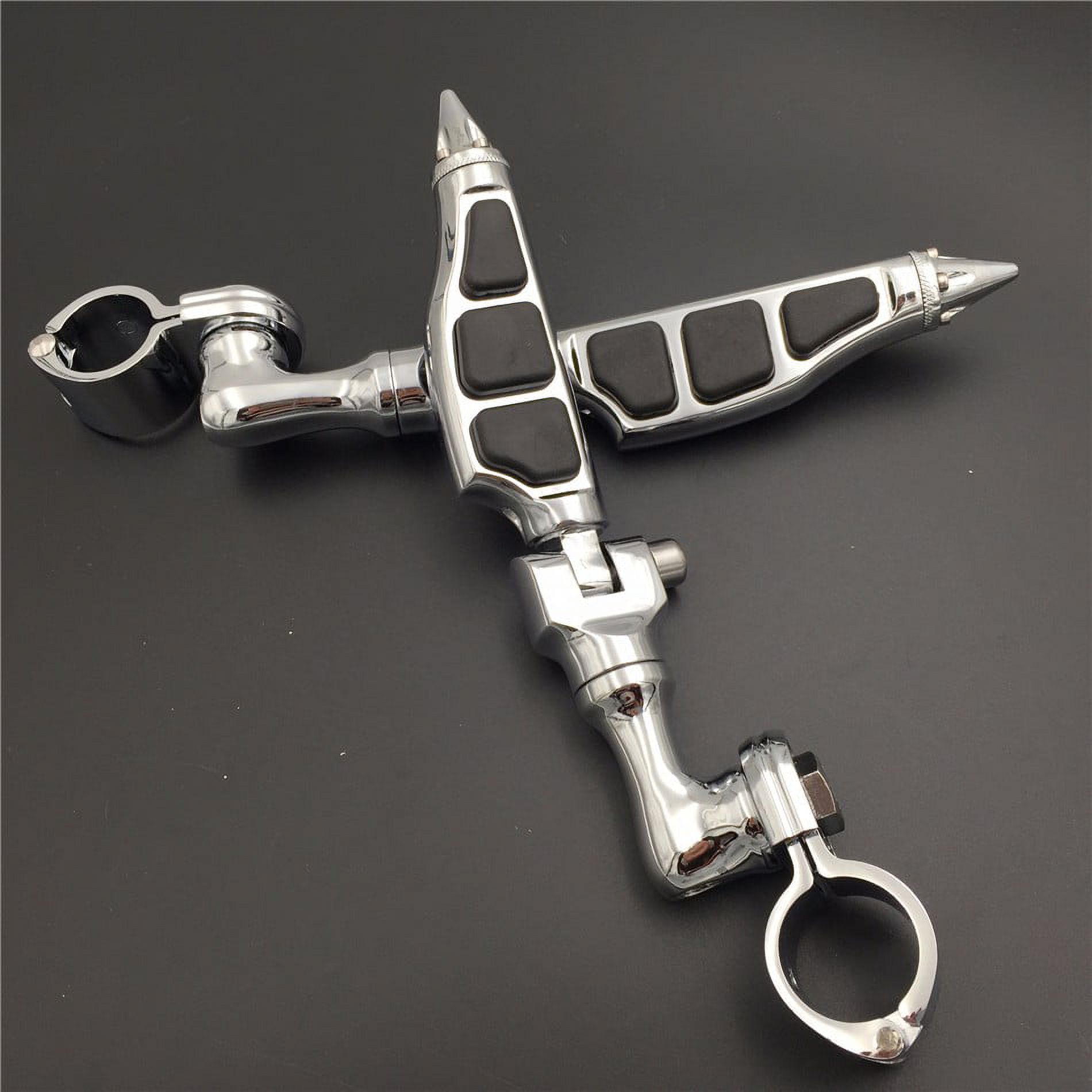 HTT-MOTOR Chrome Short Angled Peg Mounting Kit with Stiletto Shape Foot ...