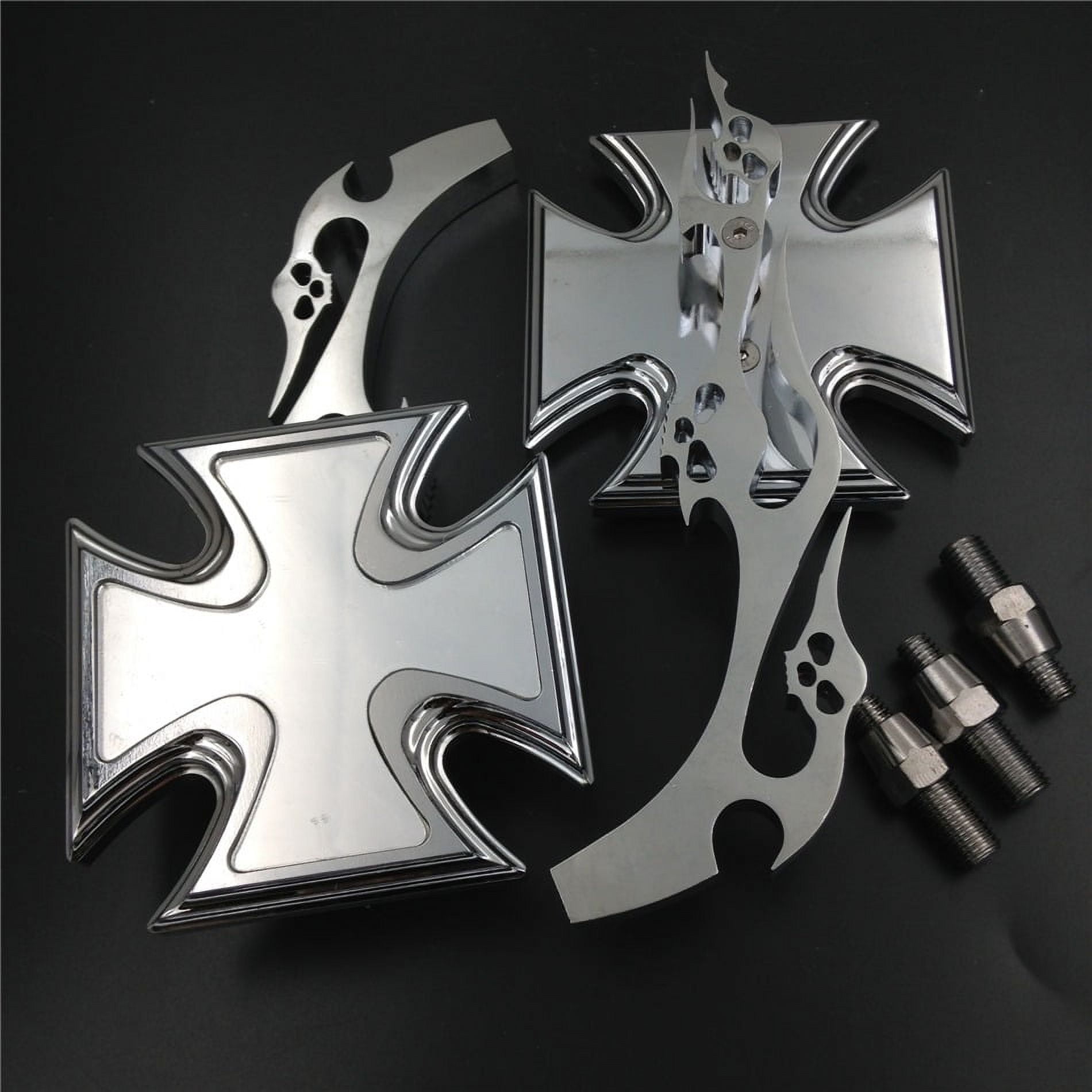 HTT-MOTOR Motorbike Chromed Billet Custom Running Acrylic Mirrors For ...
