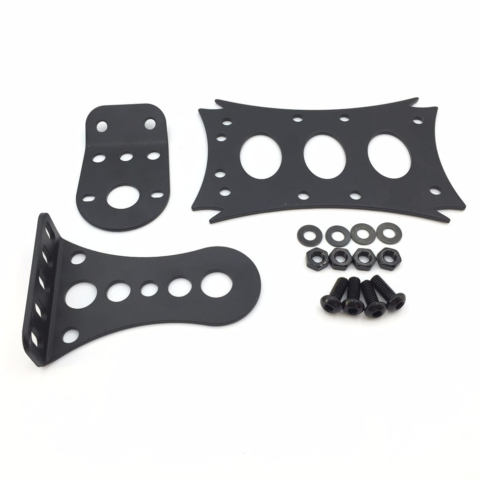 HTT-MOTOR Motorcycle Black Custom Horizontal Vertical Zigzag Style Side ...