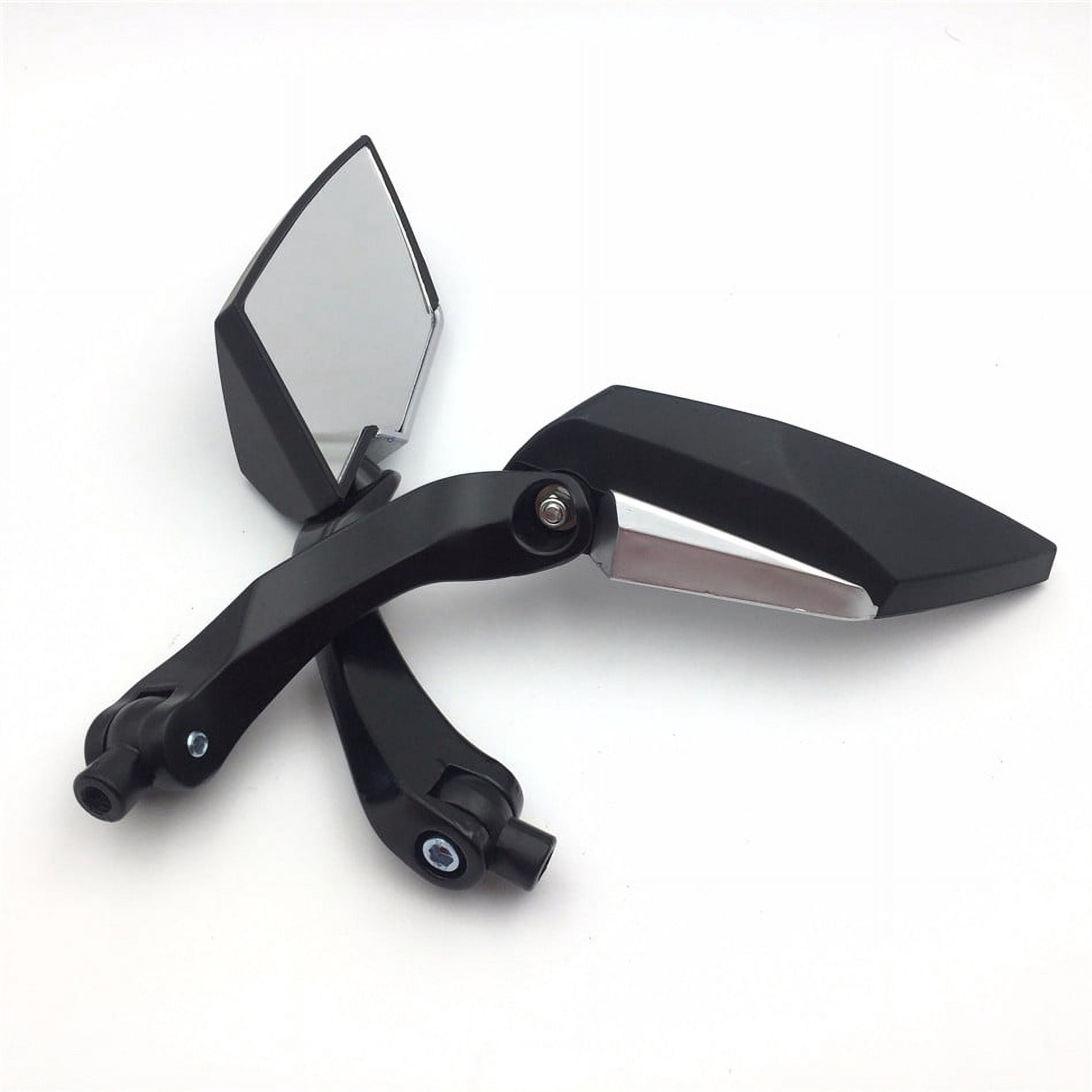 HTT-MOTOR Motorcycle Black Diamond Blade Style Rearview Mirrors 8mm ...