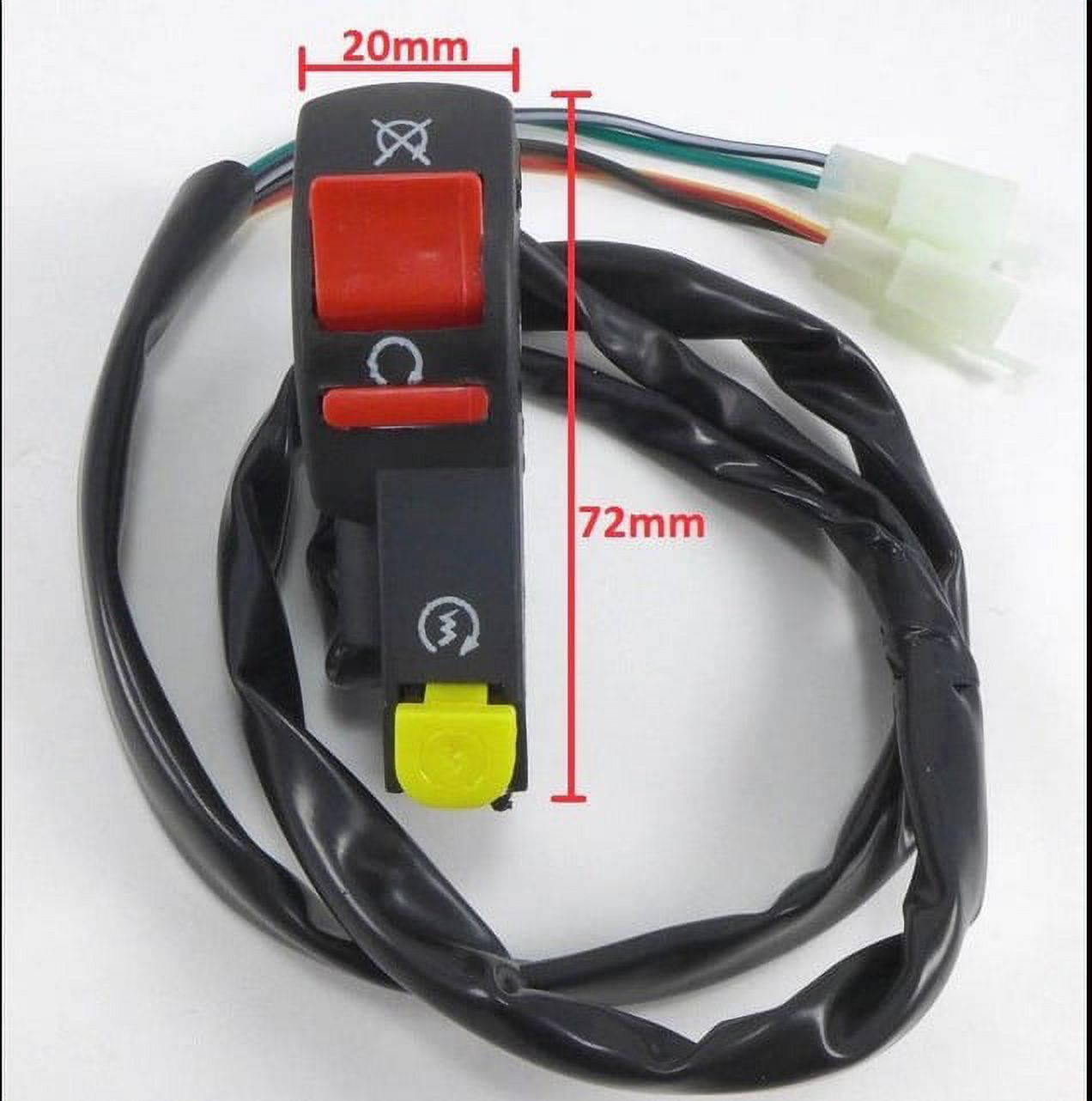 HTT-MOTOR Motorcycle Black Universal 7/8" 22mm Handle Bar ON/OFF ...