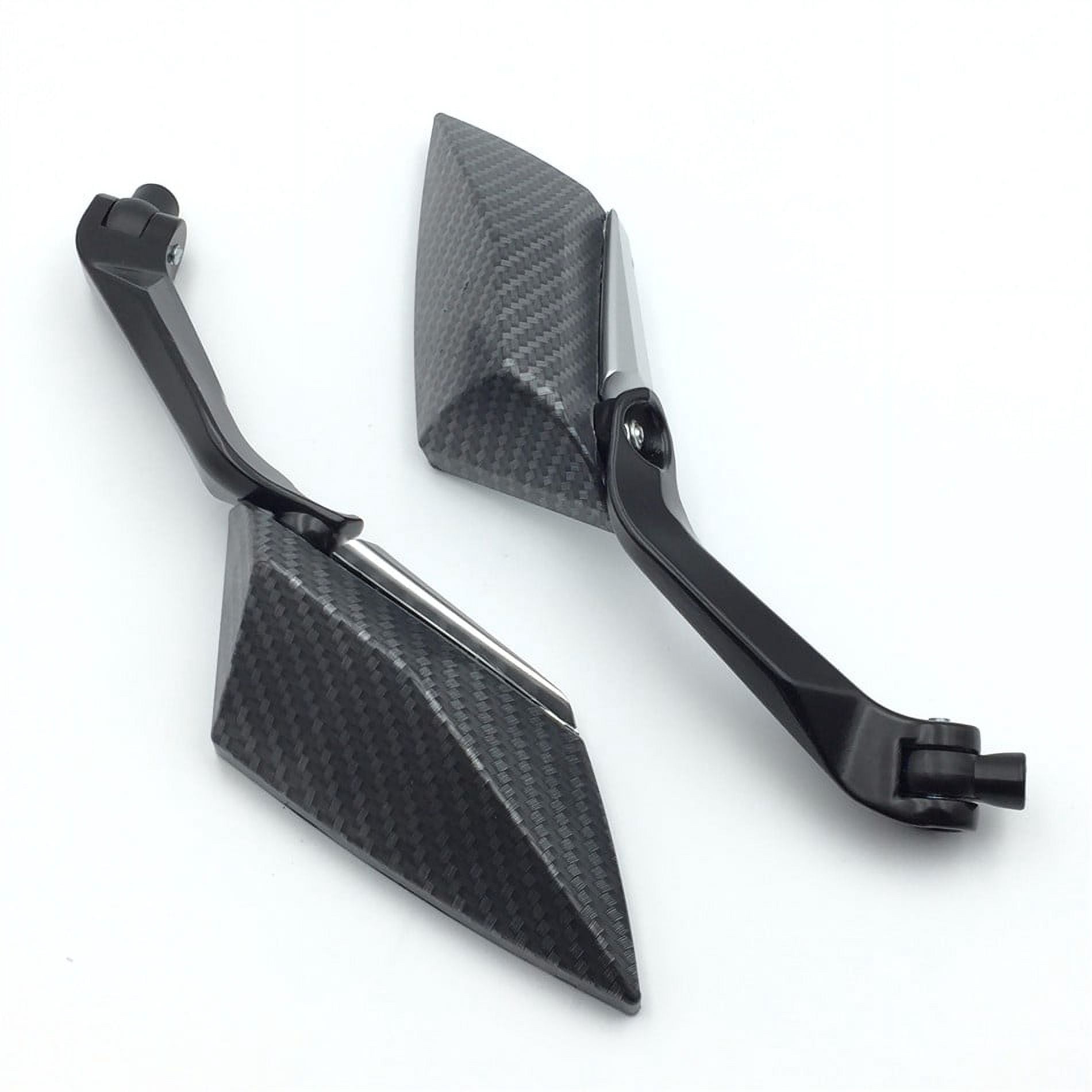 HTT-MOTOR Motorcycle Carbon Fiber Diamond Blade Style Rearview Mirrors ...