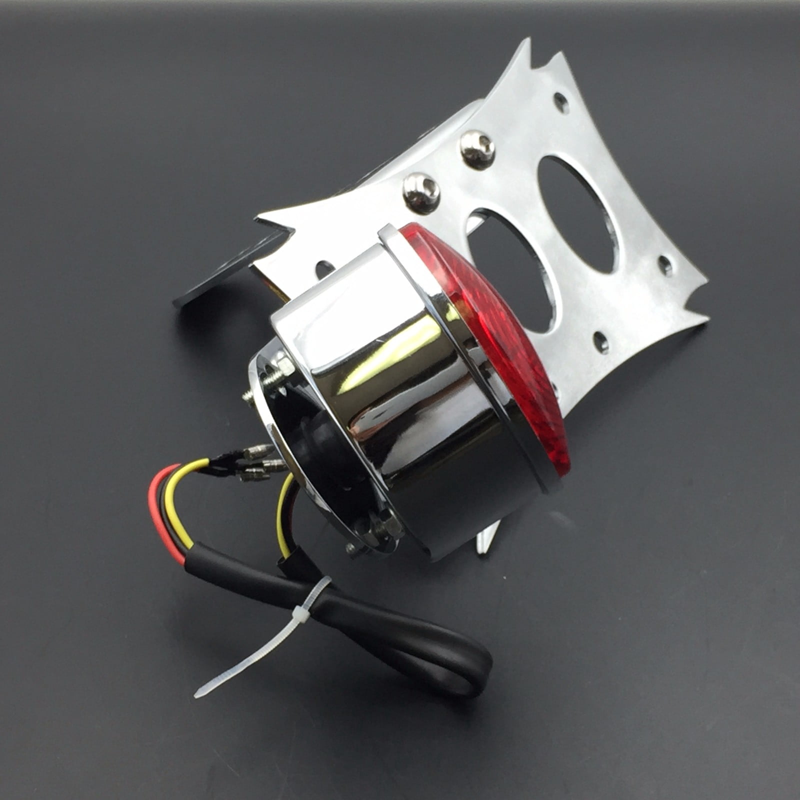 HTT-MOTOR Motorcycle Chrome Horizontal Vertical Zigzag Side Mount ...