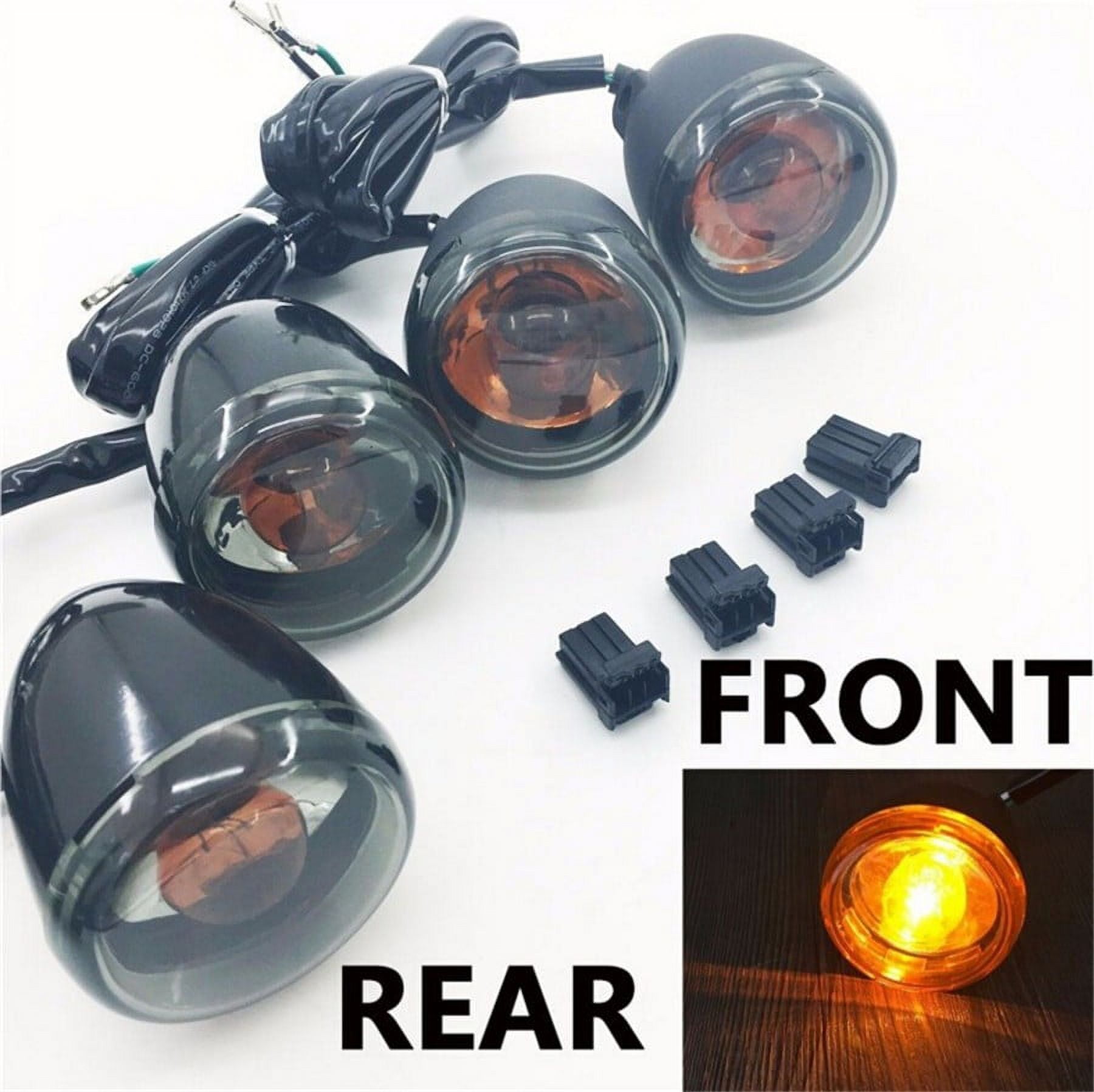 HTT-MOTOR Motorcycle Heavy Billet Aluminum Front and Rear Turn Signal ...