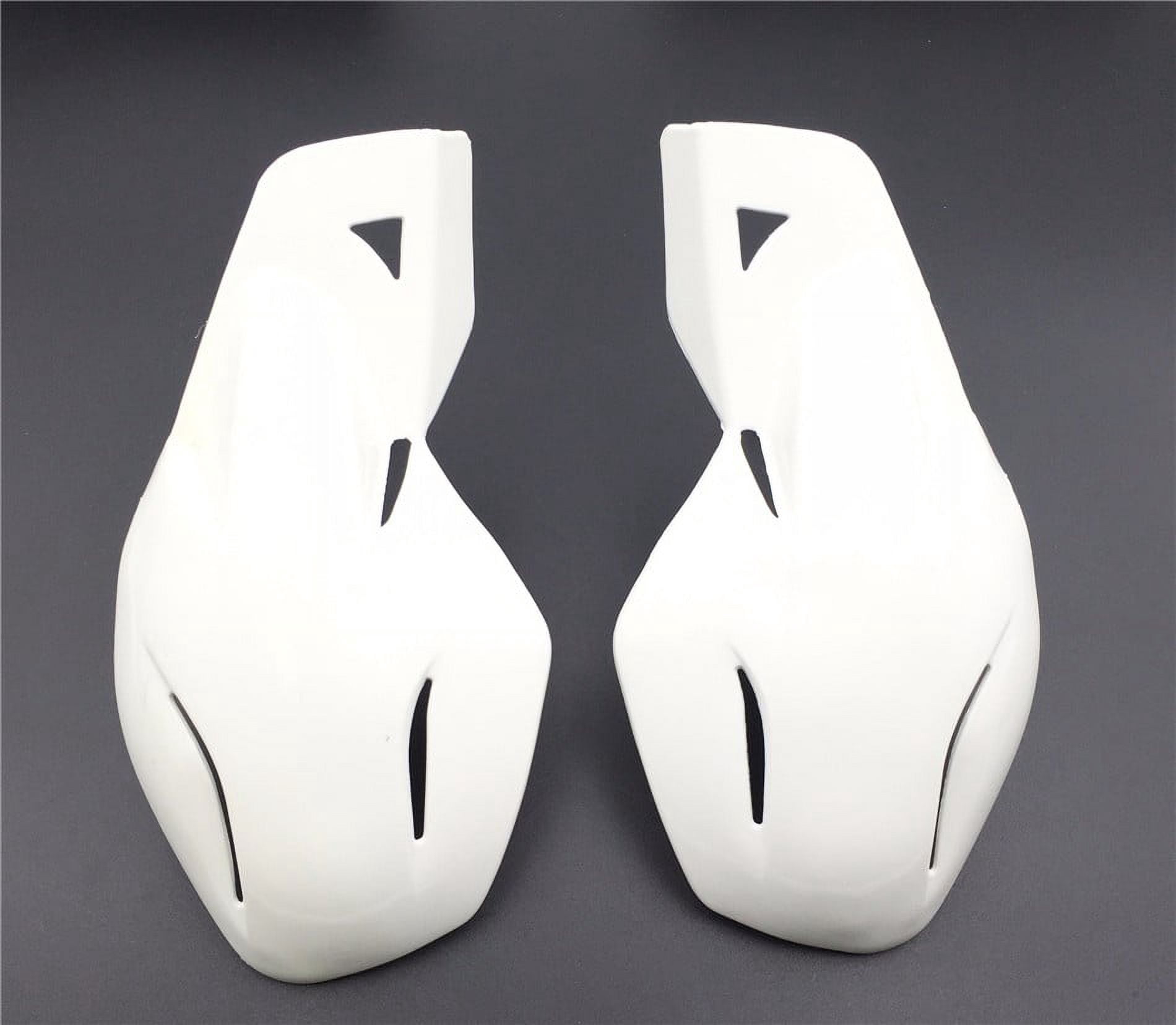HTT-MOTOR Motorcycle White Hard Plastic Reinforced Hand Guards For ...